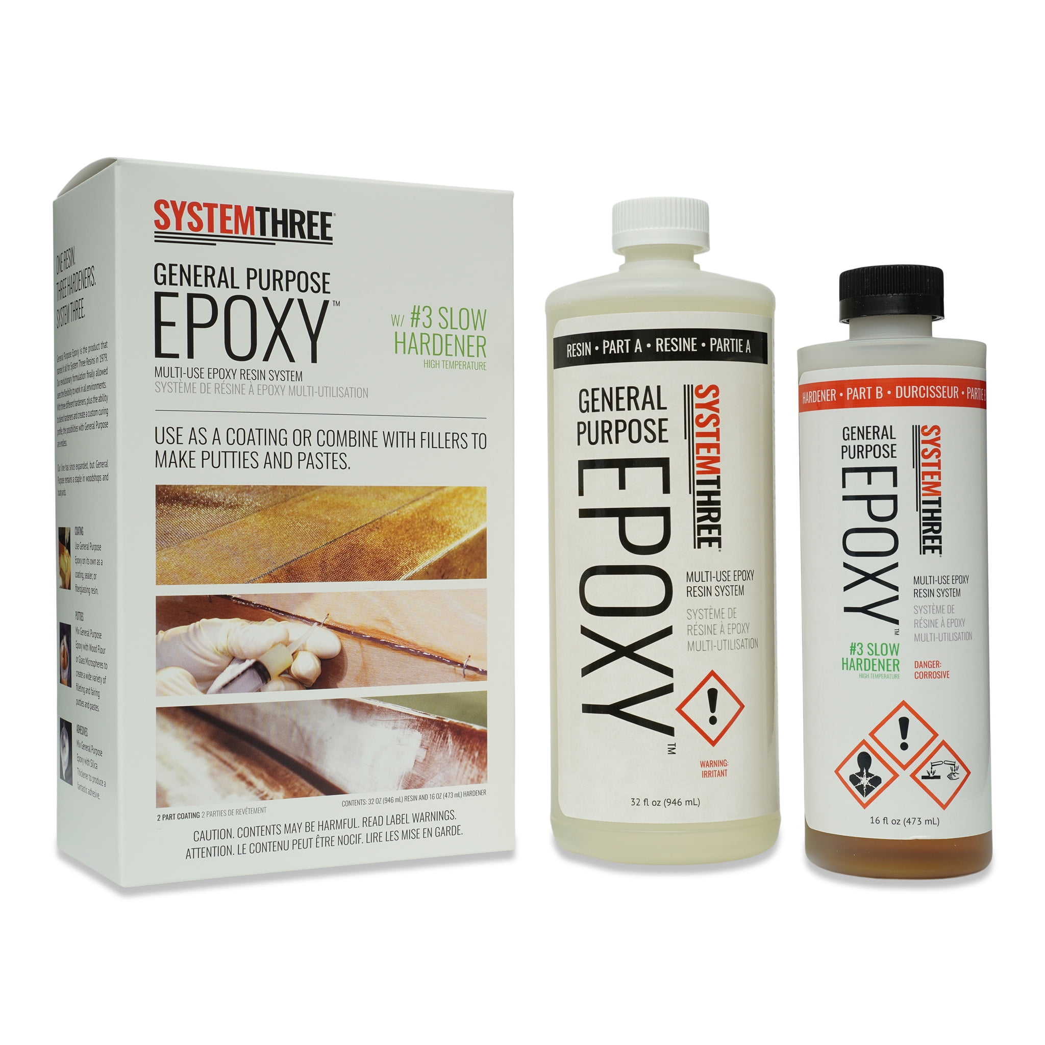 System Three General Purpose Epoxy, Slow Hardener, 1.5 Quart Kit ...