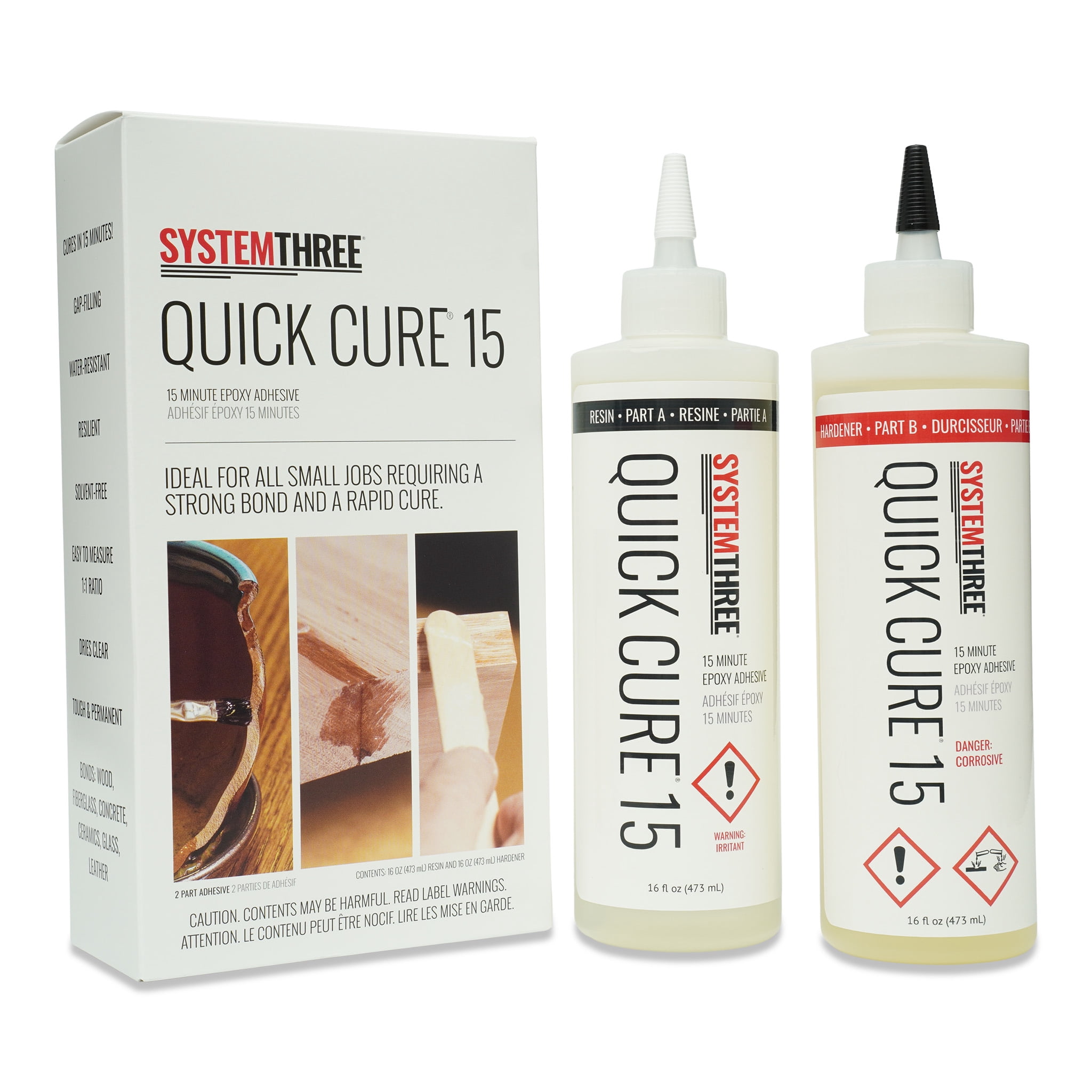 System Three Quick Cure 15 Epoxy Adhesive, Quart Kit - Walmart.com
