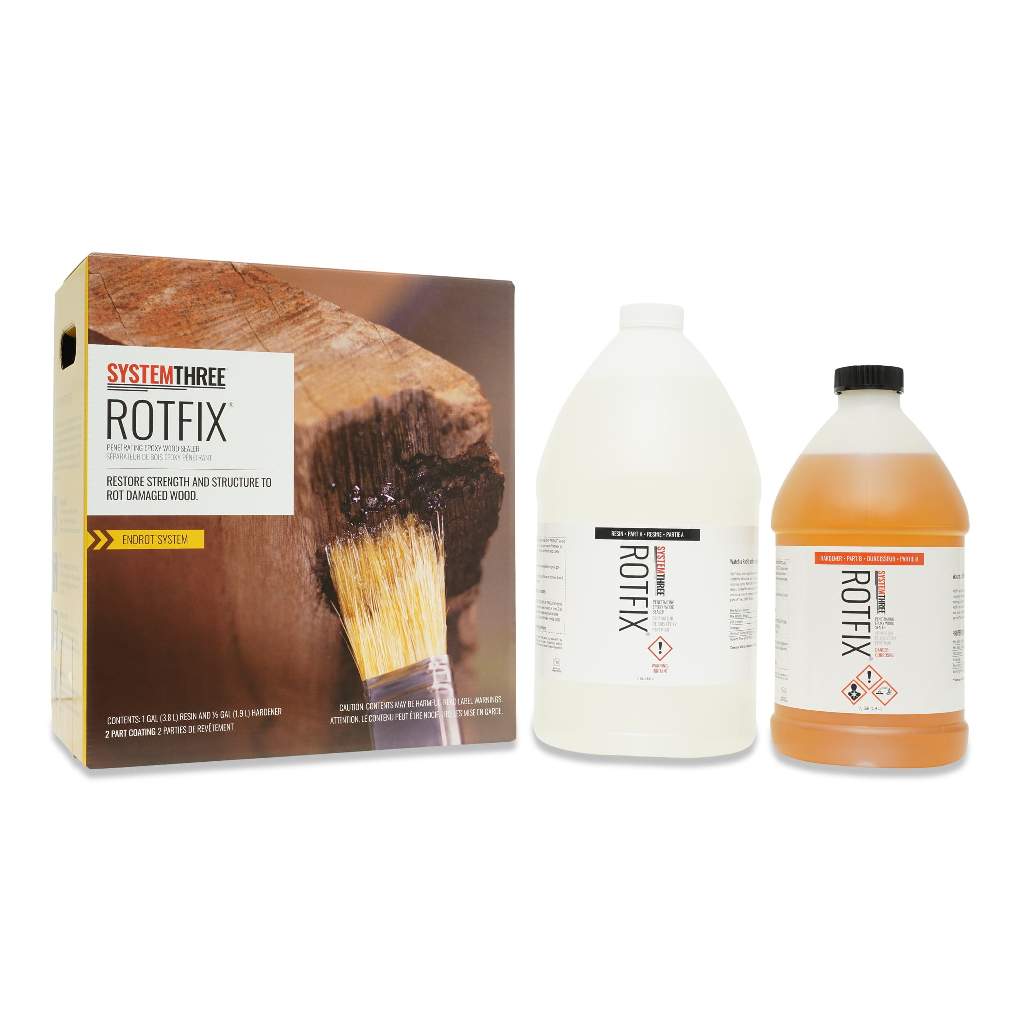 System Three RotFix Penetrating Epoxy Sealer, 1.5 Gallon Kit - Walmart.com