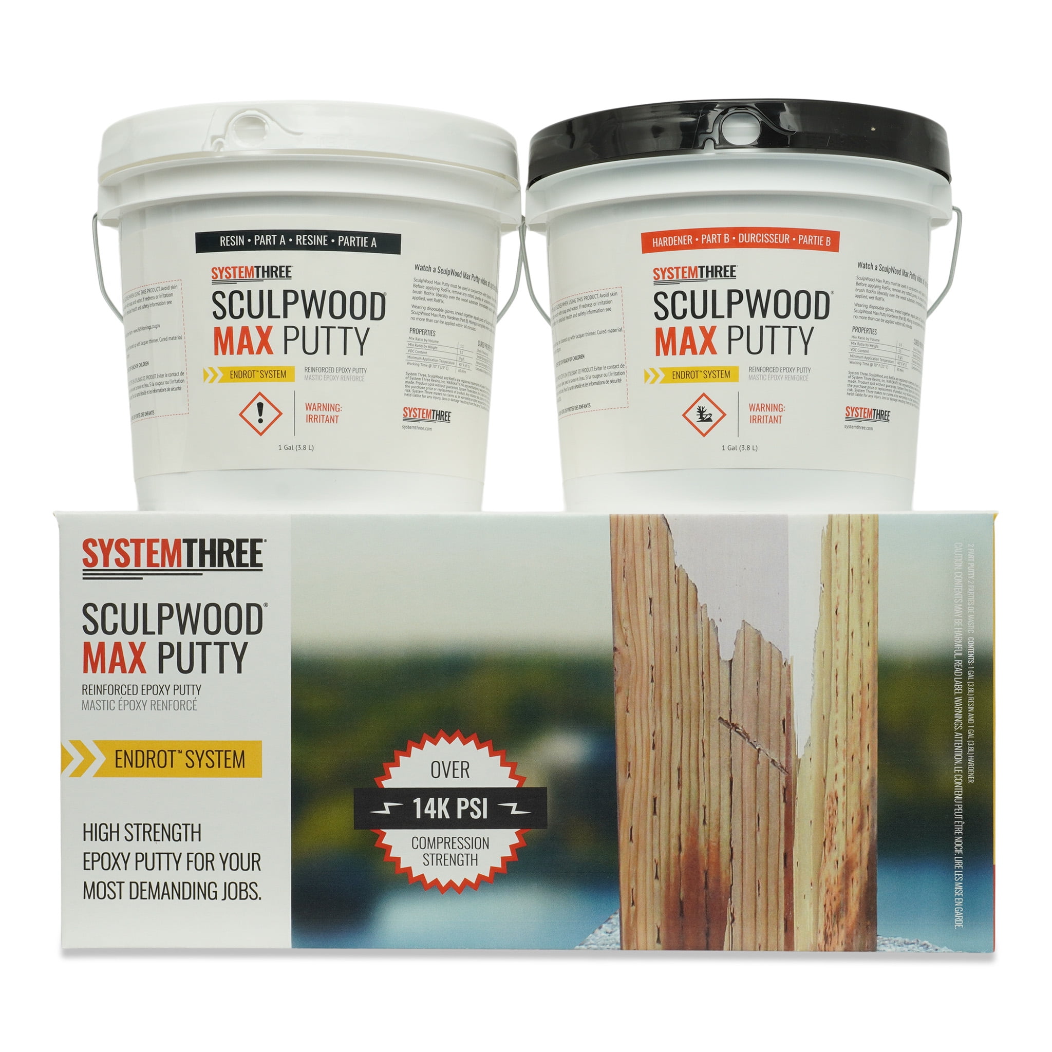 System Three SculpWood Max Putty Epoxy Filler, 2 Gallon Kit - Walmart.com