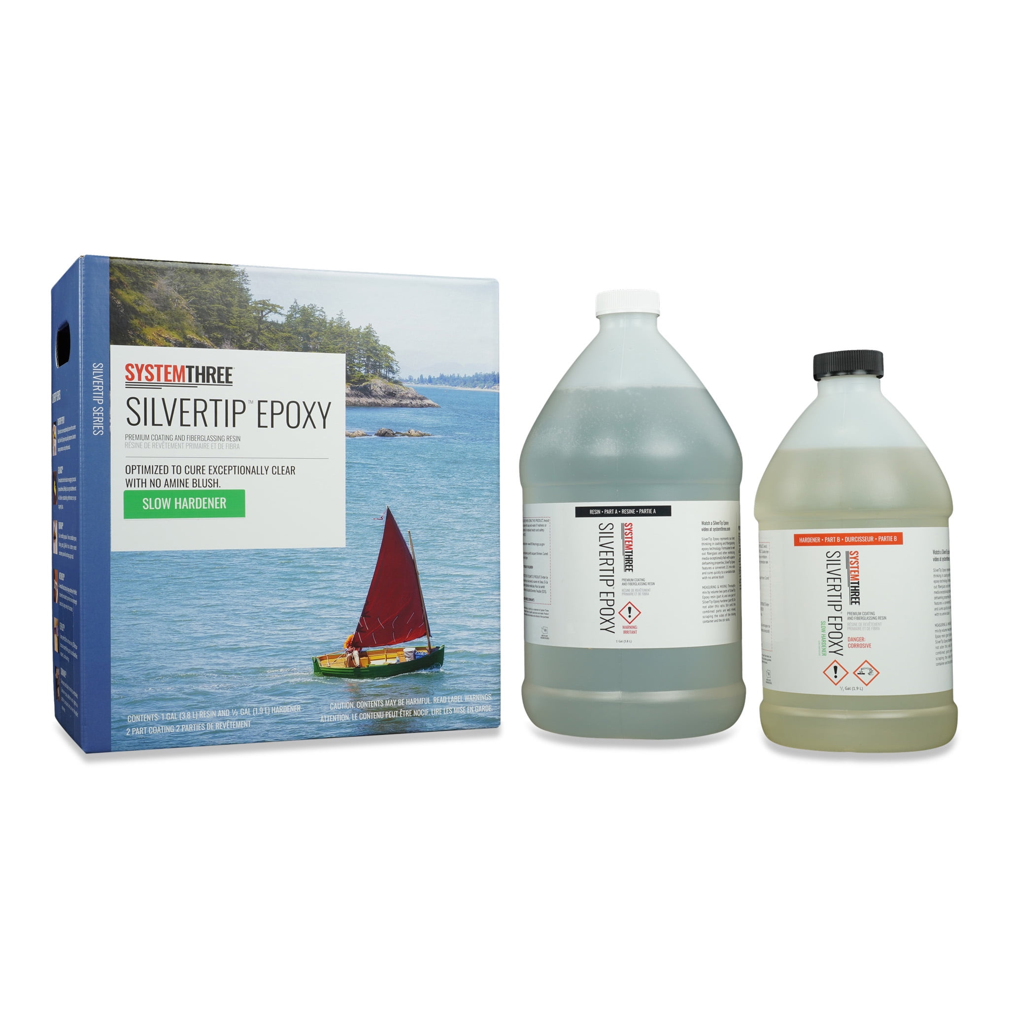 System Three SilverTip Epoxy with Slow Hardener, 1.5-Gallon Kit ...
