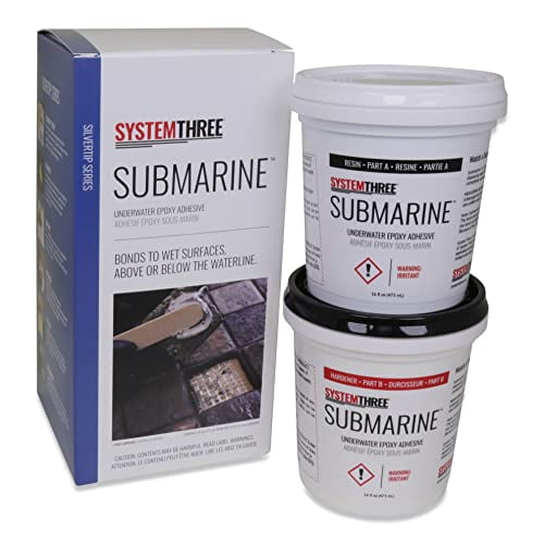 System Three Submarine Underwater Epoxy Paste Adhesive, Quart Kit ...