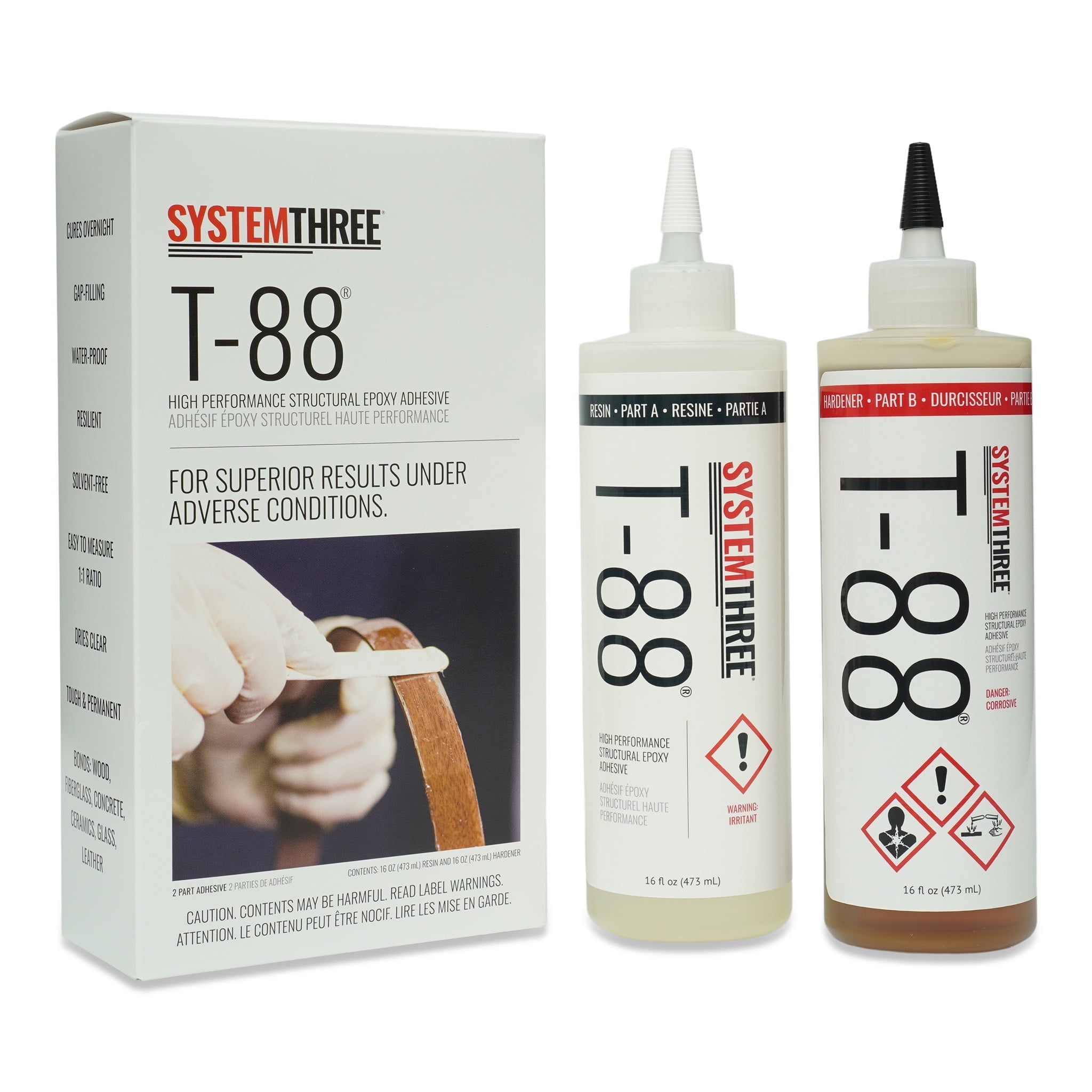 Free Shipping! System Three T-88 Epoxy Adhesive, Quart Kit - Walmart ...