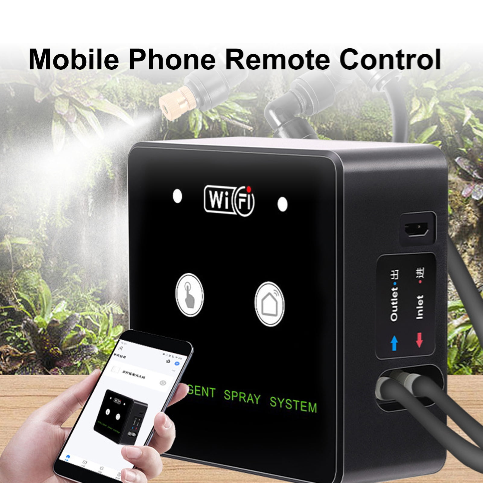 System WIFI Smart Rainforest Box Spray System Reptile Automatic Misting ...