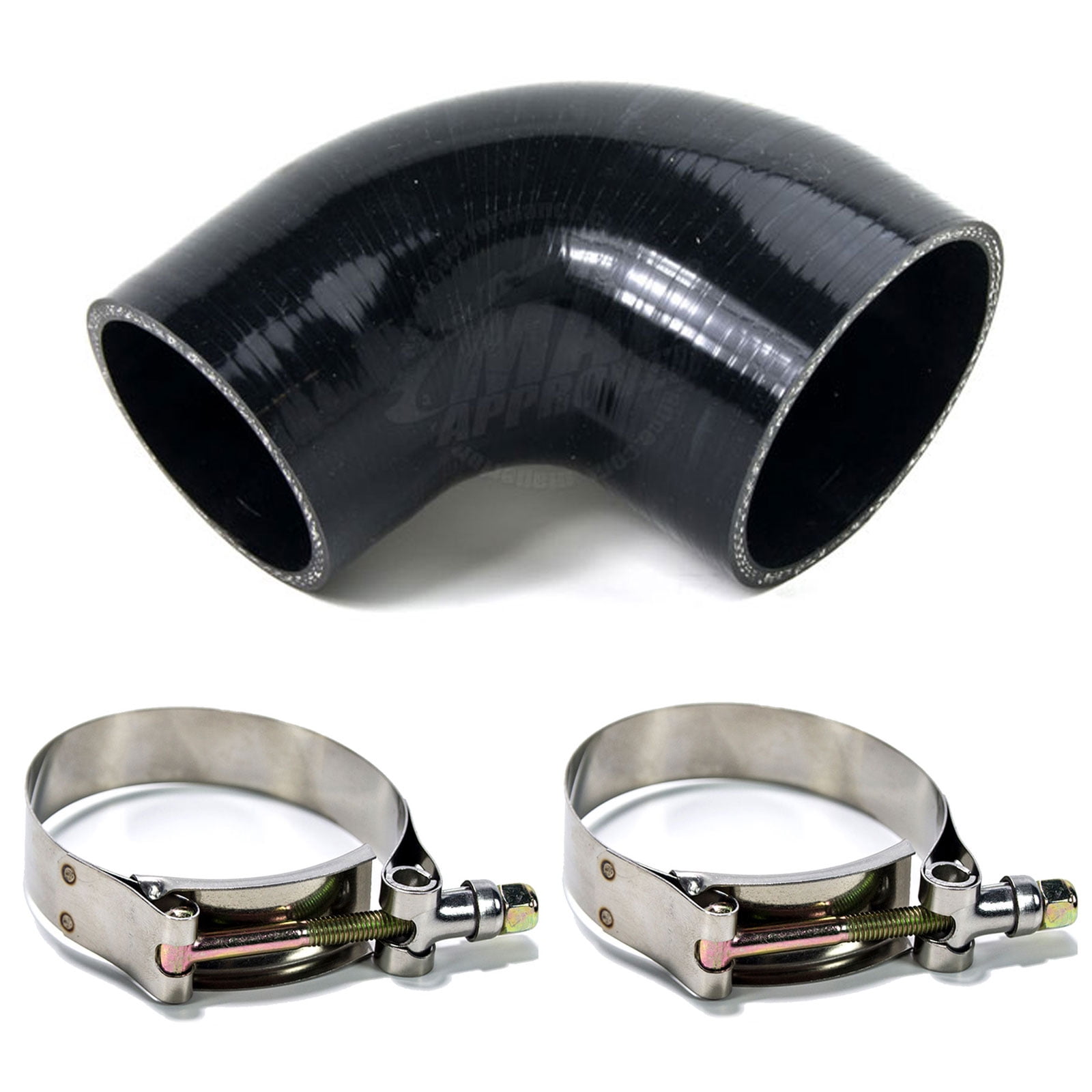 System1 Designs 2.5" to 2.25" Inch Black Silicone Reducer Coupler 3 ...