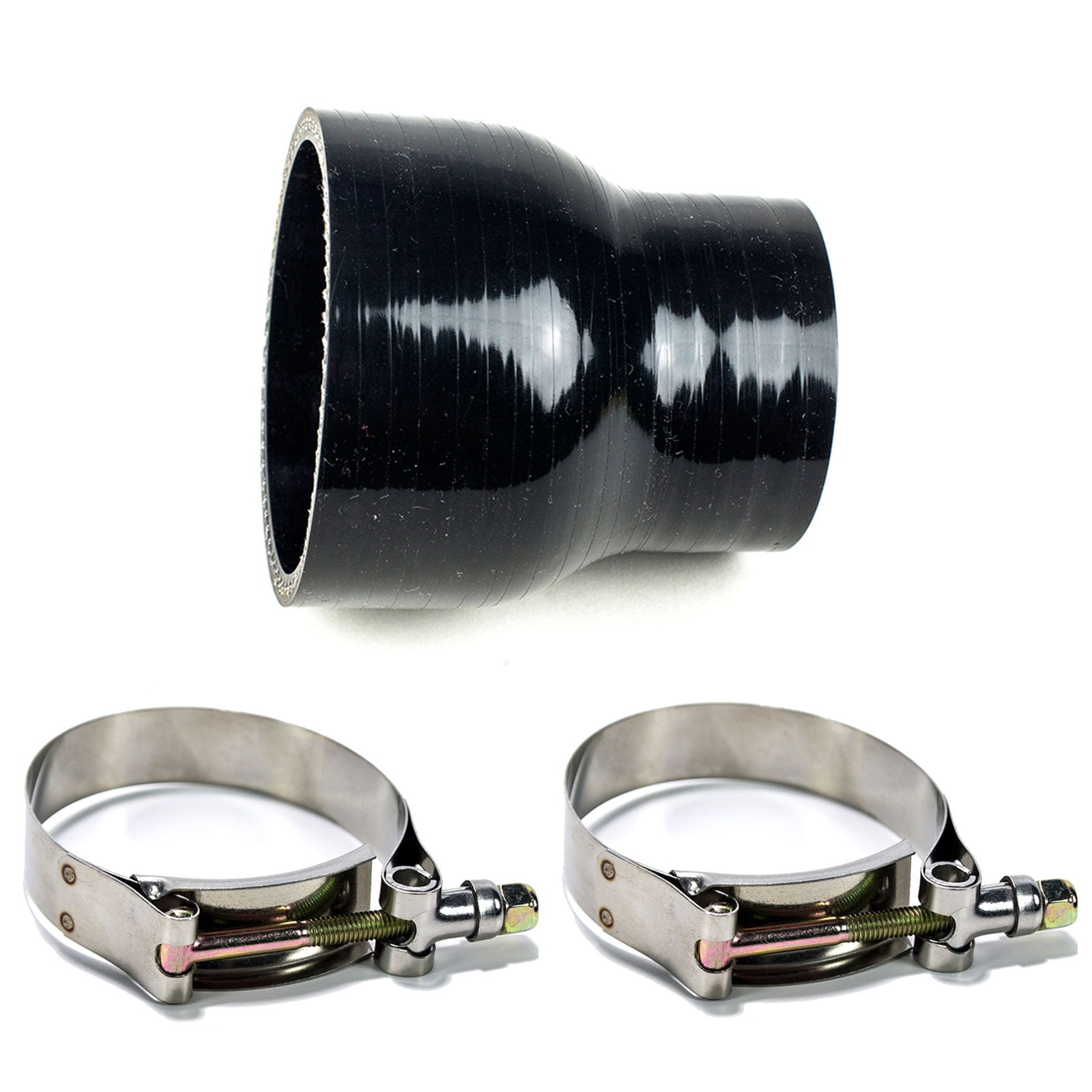 System1 Designs 2.5" to 1.75" Inch Black Silicone Reducer Coupler 3 ...