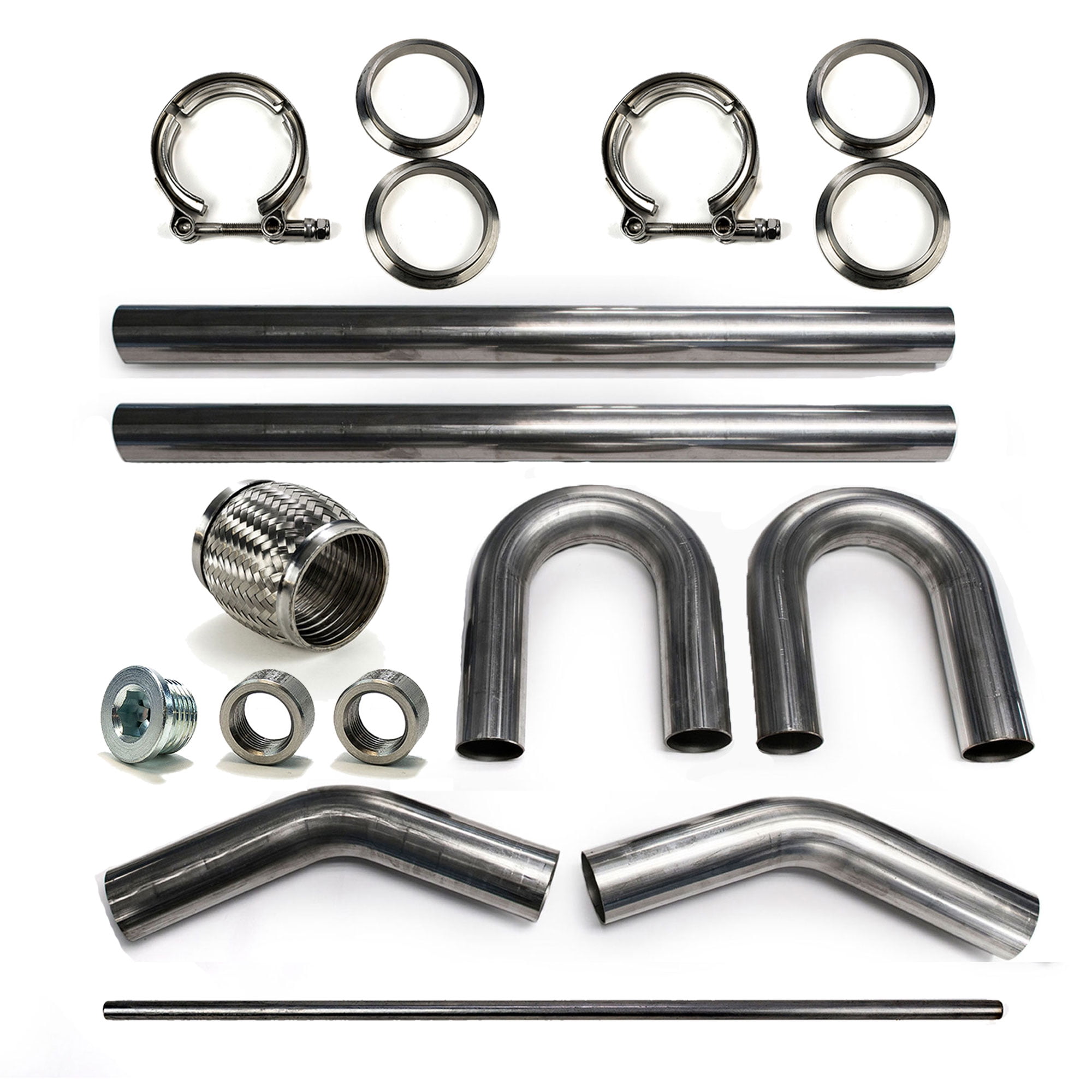 System1 Designs 3" 304 Stainless Steel Mandrel Bend Tubing Builder Kit Compatible with Exhaust ...