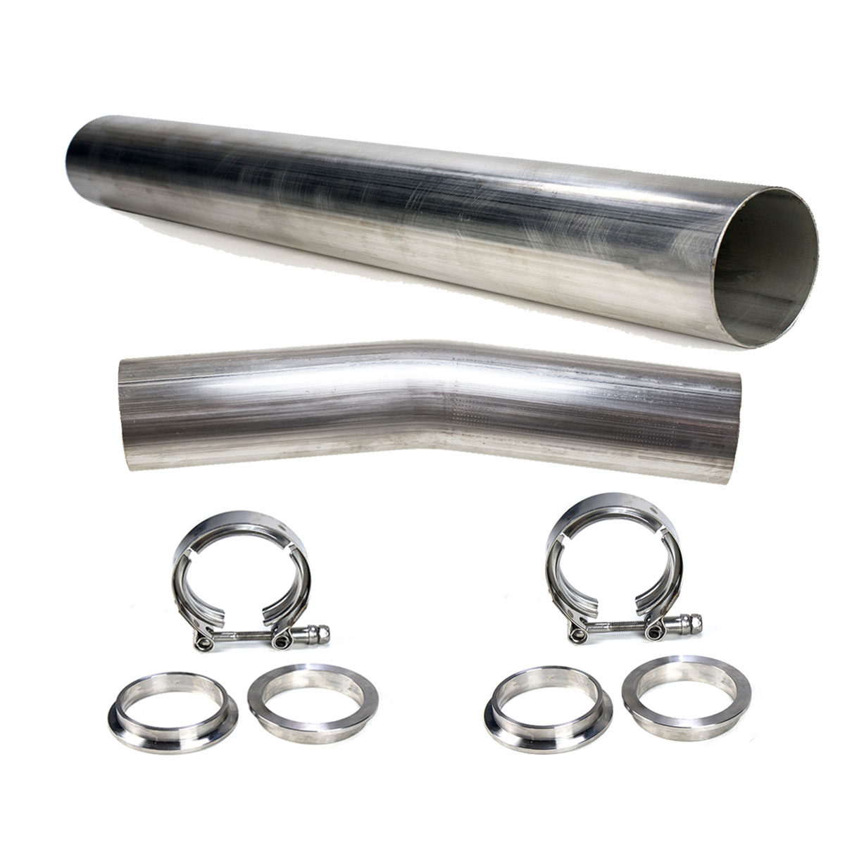 System1 Designs 3" OD 304 SS Straight+15 Degree Mandrel Bend Pipe V ...