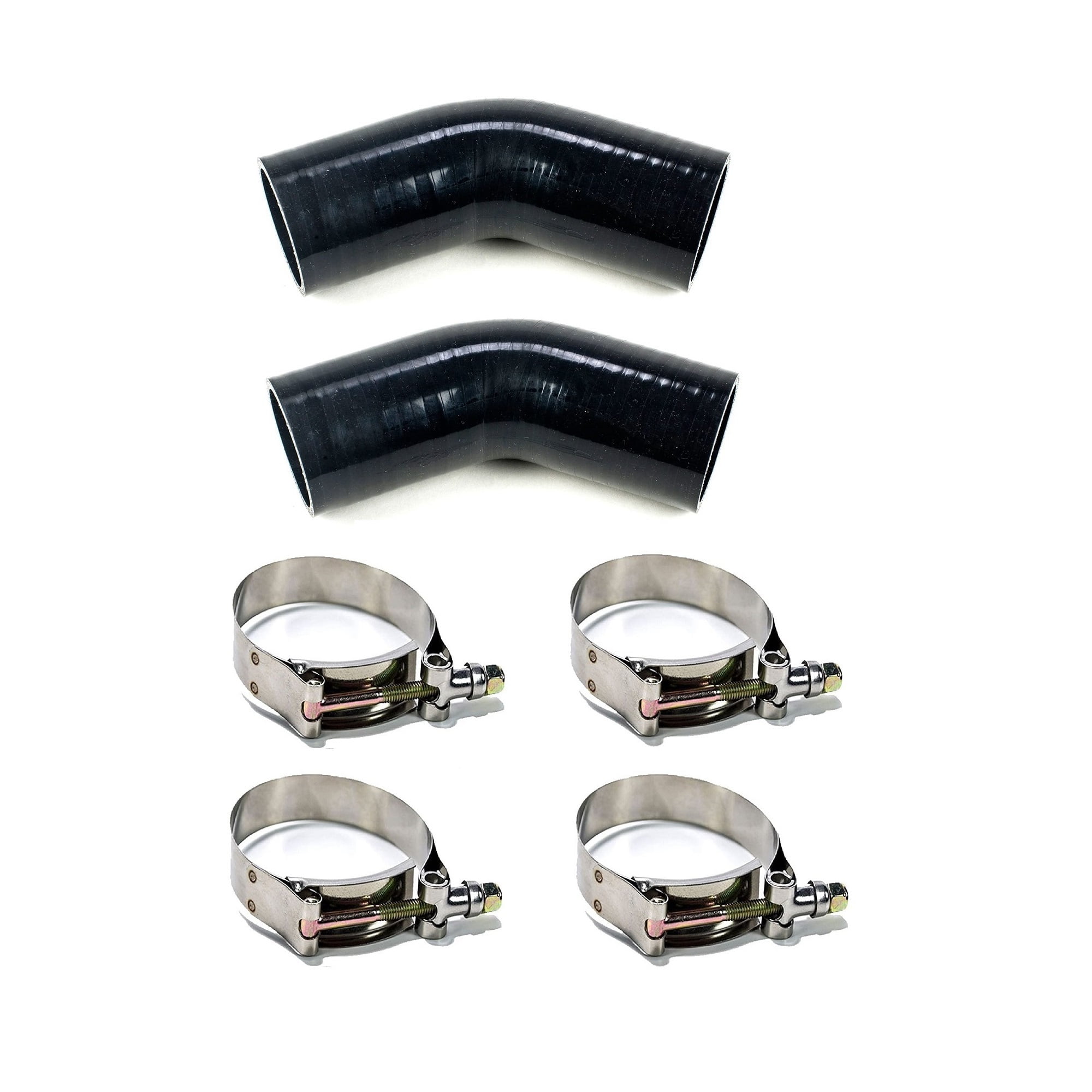 System1 Designs 4" inch Black Silicone Coupler (2 Pack), 45 degree ...