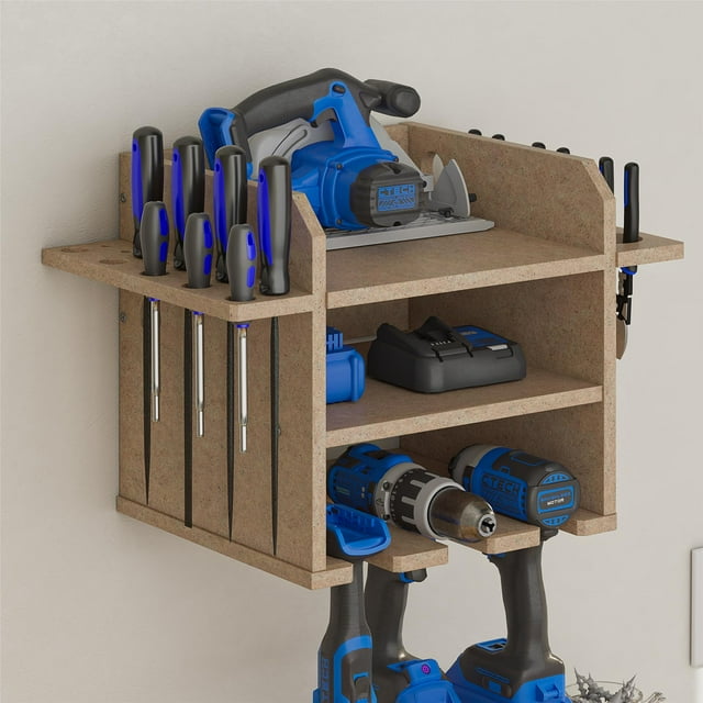 Systembuild Evolution Benford MDF Wall Mount Garage Tool Organizer with ...