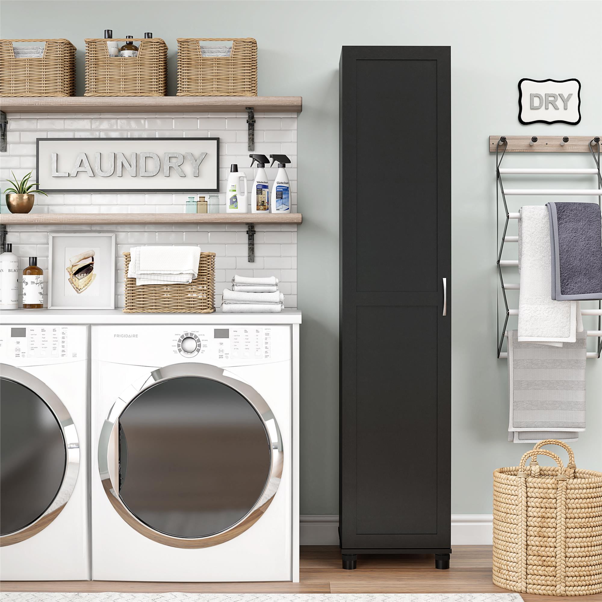 Systembuild Evolution Lory Framed 16" Utility Cabinet, Black - Walmart.com