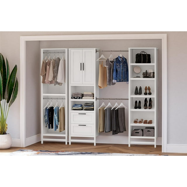 Systembuild Evolution Luxe Wardrobe Closet Organizer 3-Piece Bundle ...
