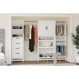 Systembuild Evolution Luxe Wardrobe Closet Organizer with Vanity 3 ...