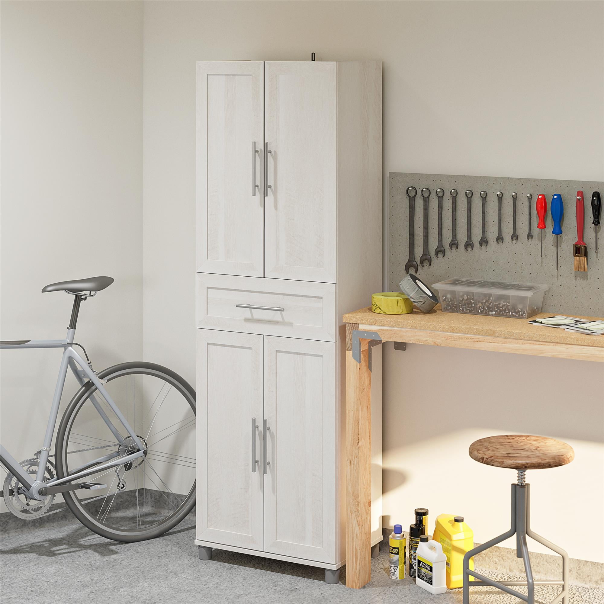 Systembuild Evolution Westford Framed 4 Door/1 Drawer Storage Cabinet ...