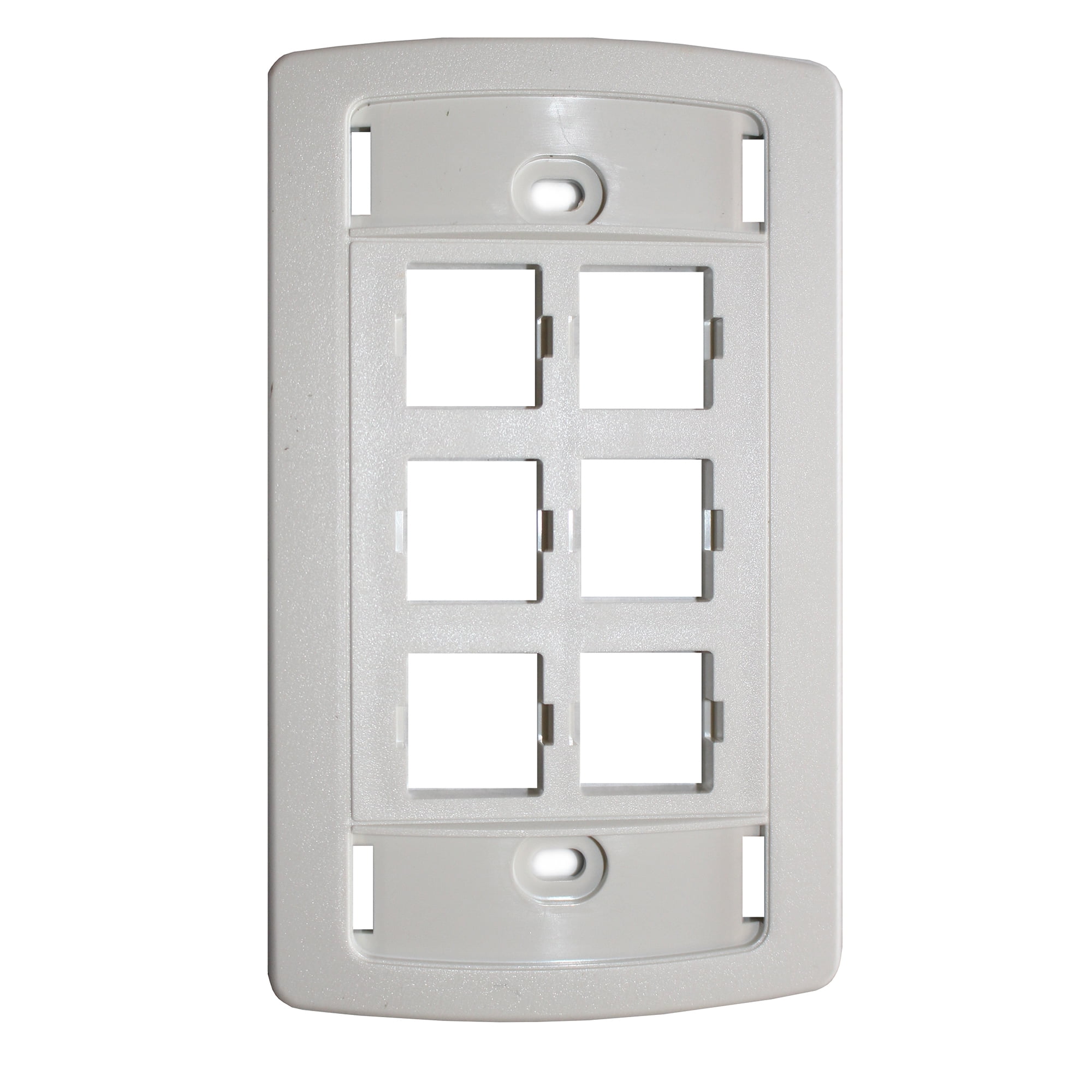 Systimax Commscope M16LE-262 6-Port RJ45 Wall Plate, Face Plate, White ...