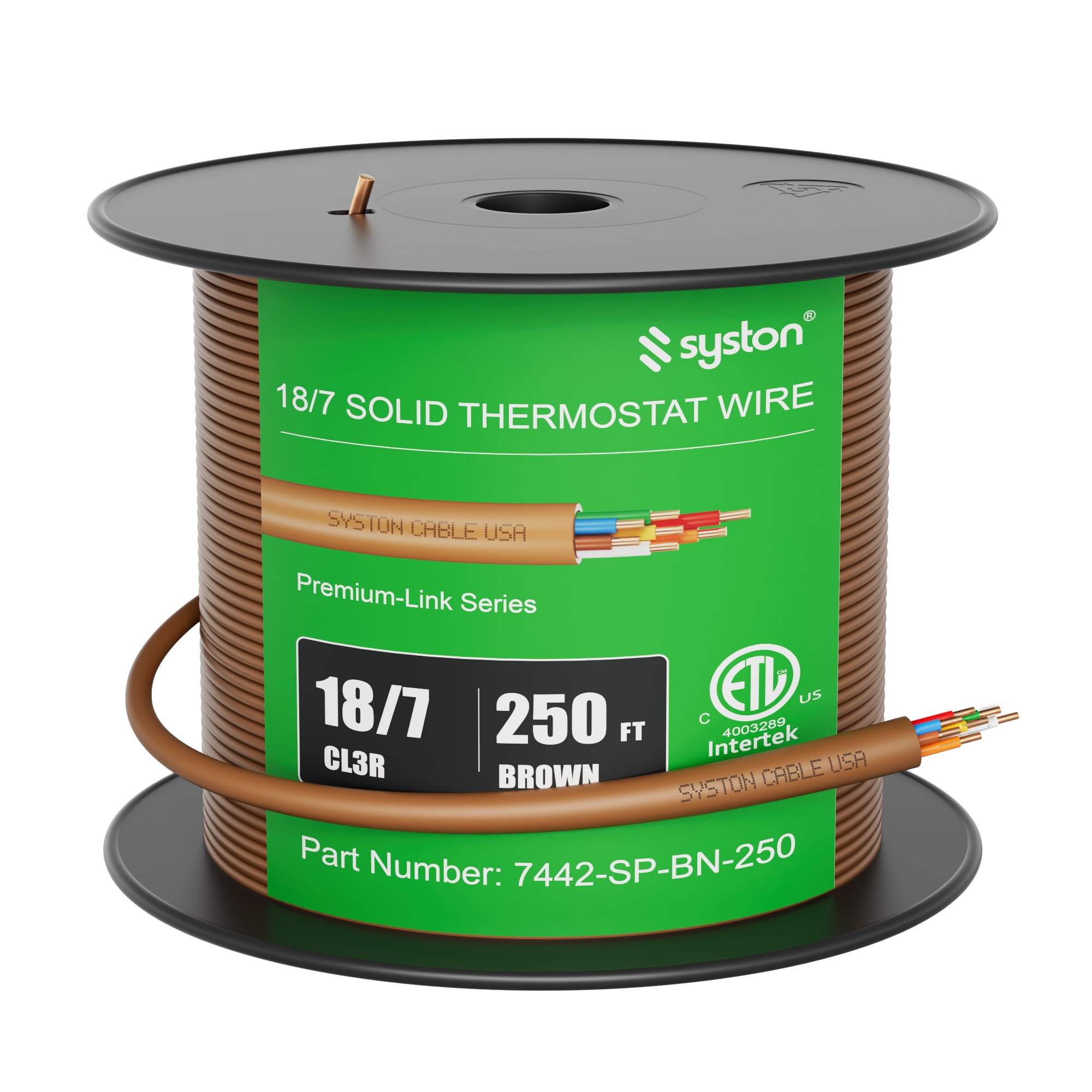 Syston 18/7 Thermostat Doorbell HVAC Heating Control Cable Wire, 100% ...