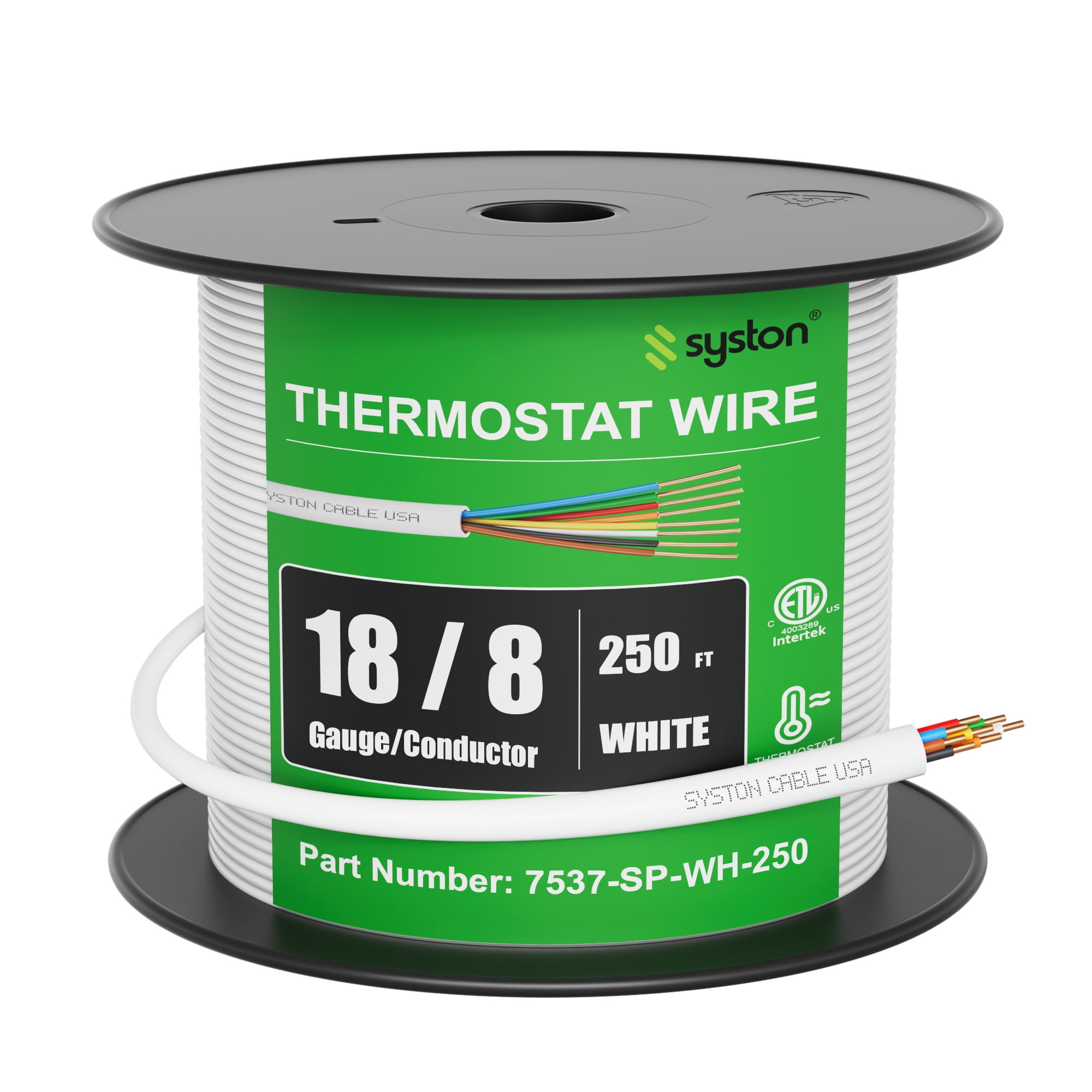Syston 18/8 Thermostat Doorbell HVAC Heating Control Cable Wire, 100% ...