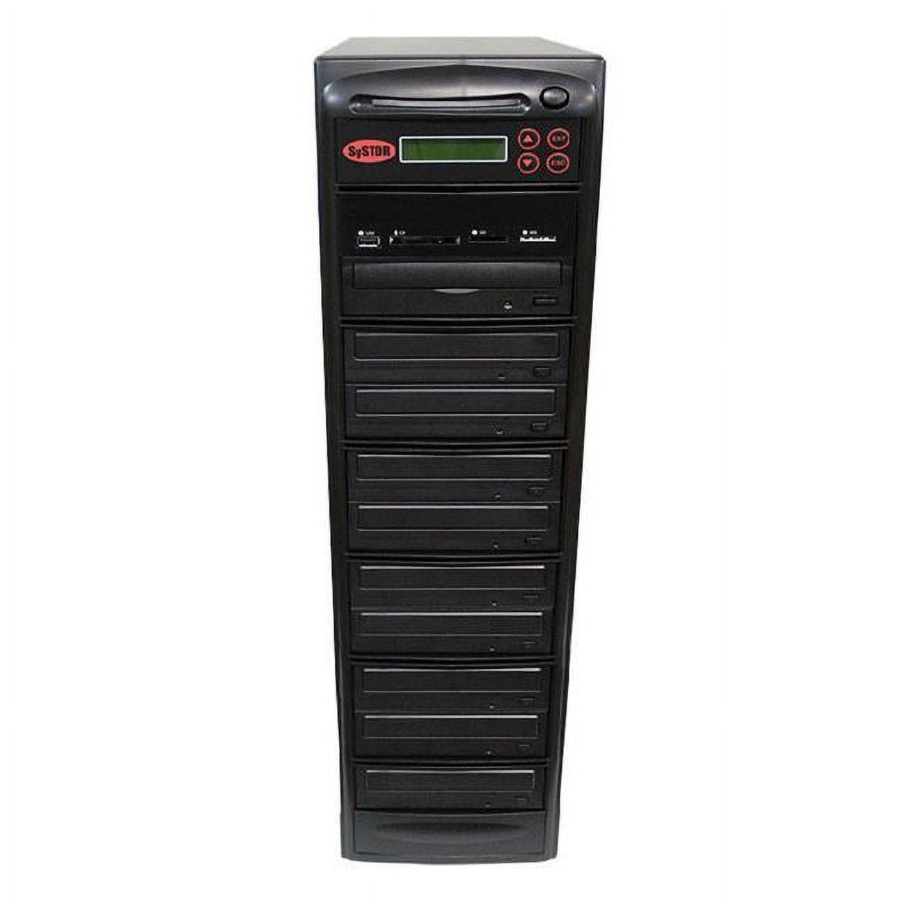 Systor 1-9 Disc Duplicator with USB SD & CF to Disc Backup Copier Tower ...