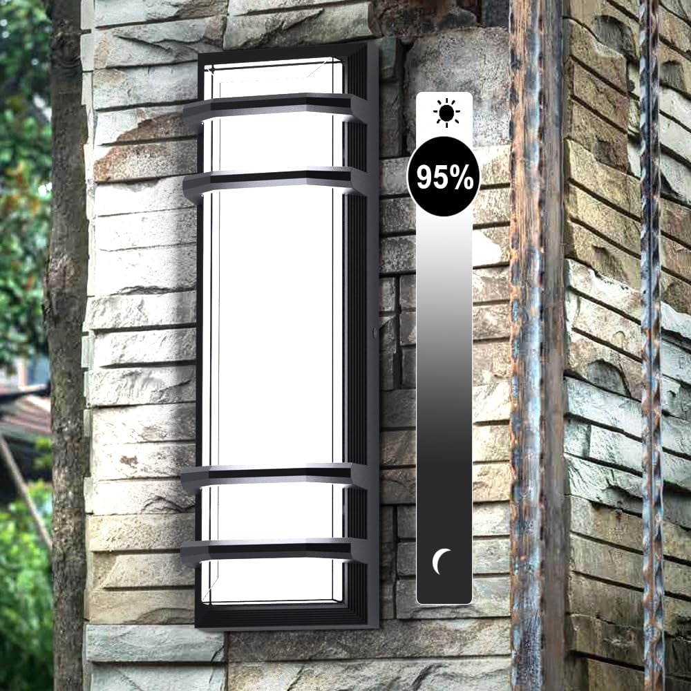 Sytmhoe 16inch LED Square Outdoor Wall Lights 30W 6000K 10%-100% ...