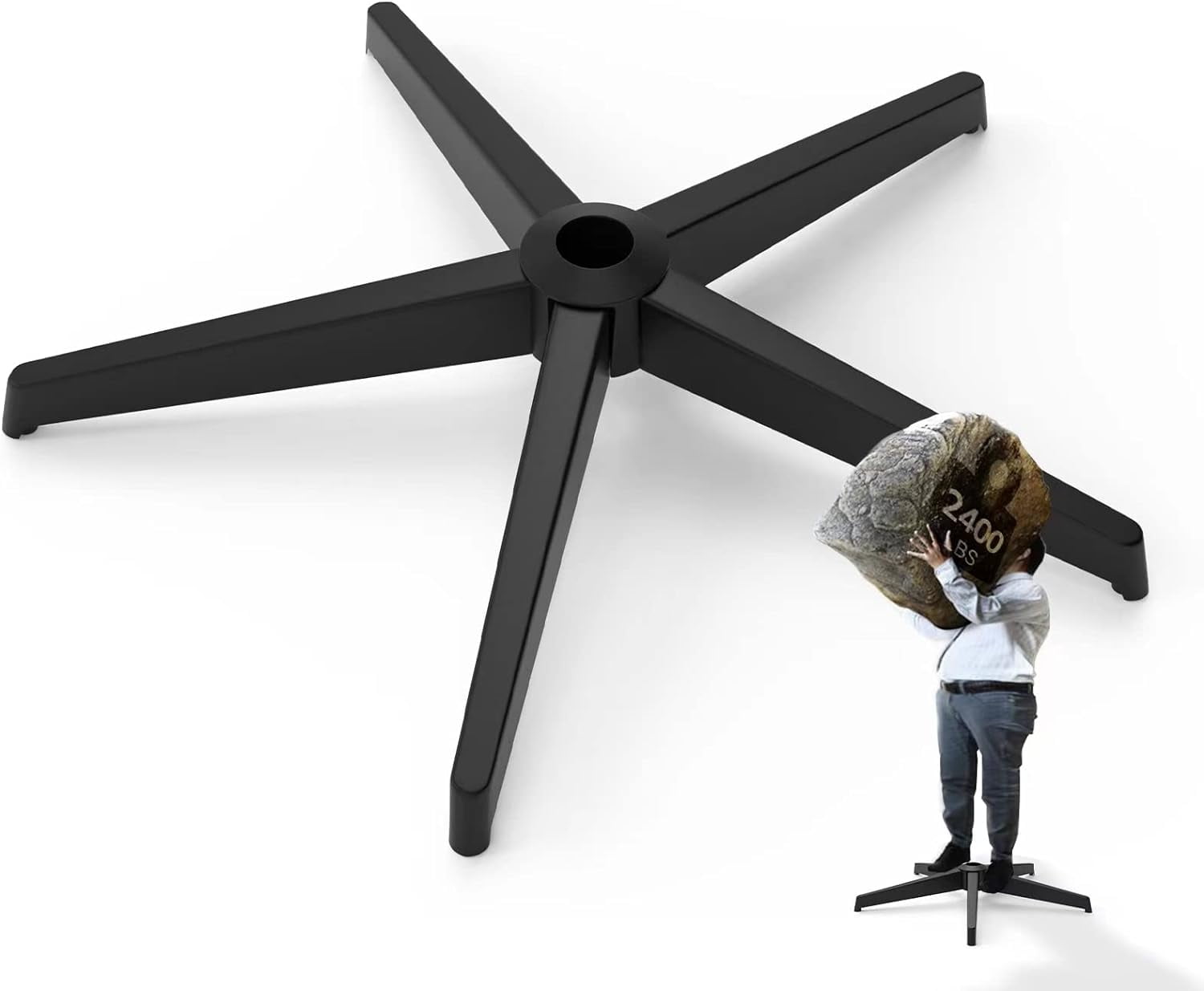 Sytopia 28'' Heavy Duty Office Desk Chair Base Replacement with ...