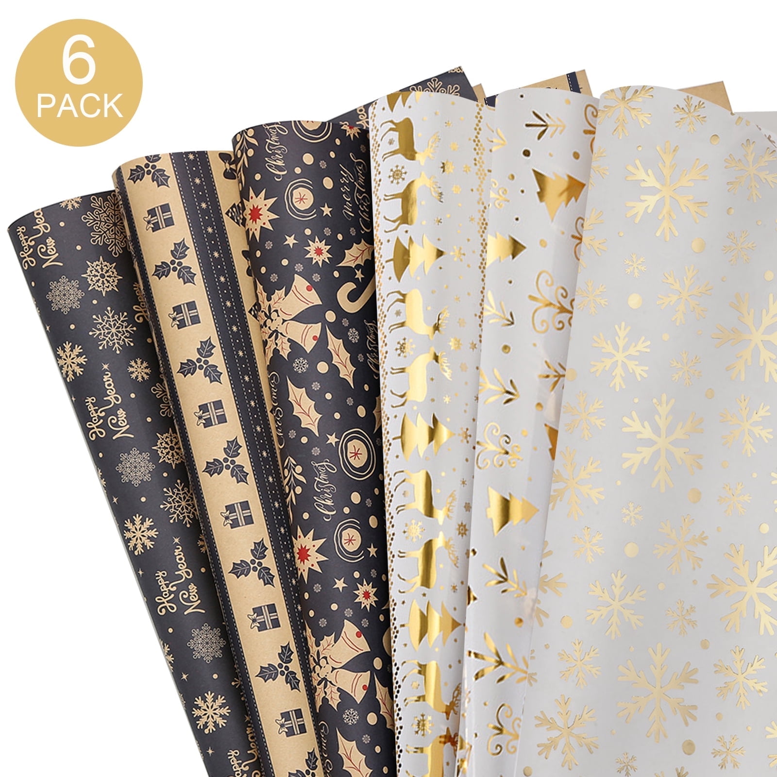 Multi-Colcor Christmas Wrapping Paper,Wrapping Paper Rolls,Bells ...