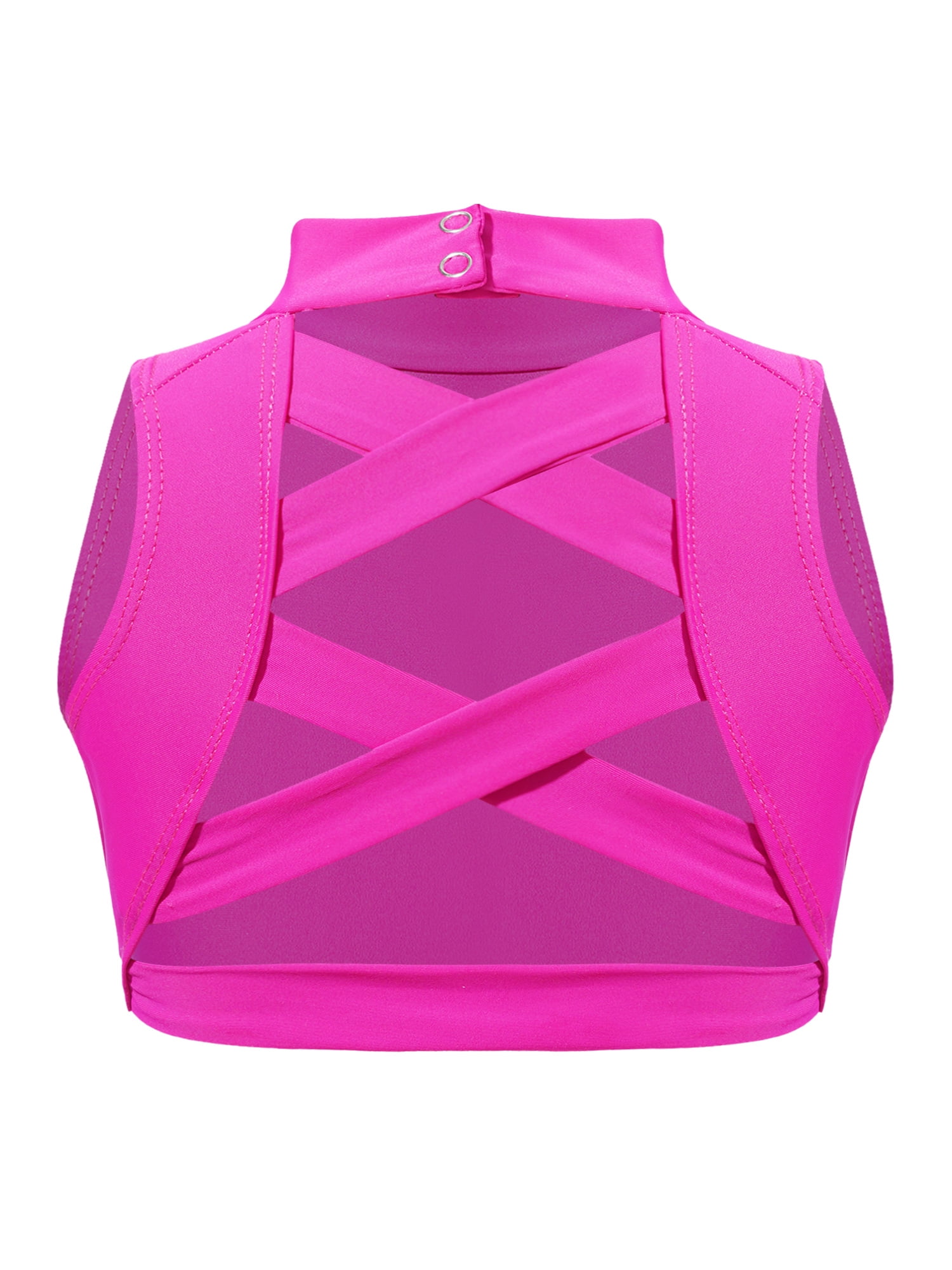 Sywiyi Girls Athletic Dance Sports Tops Tanks Bra Gymnastics Ballet ...