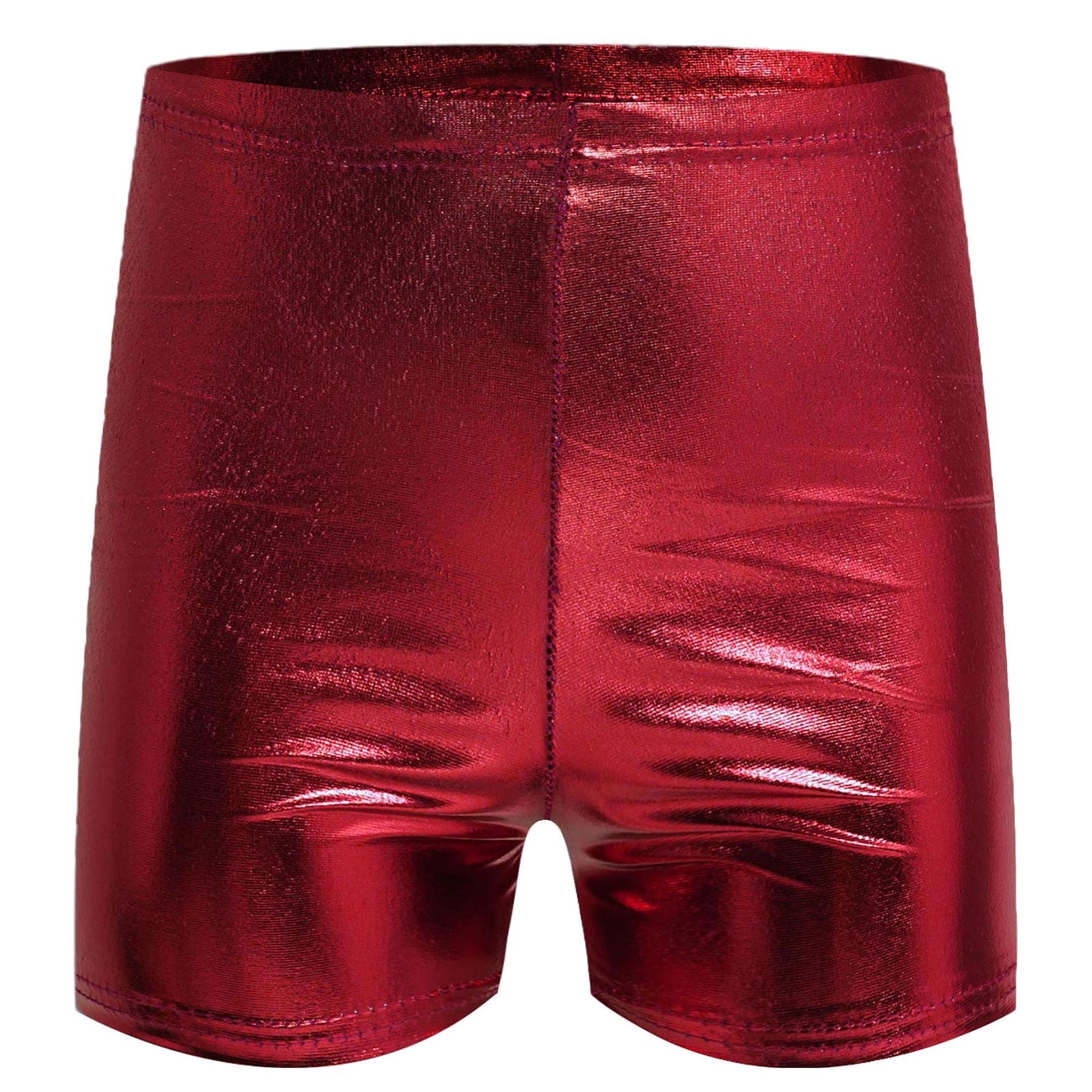 Sywiyi Girls Metallic Dance Shorts Cheerleading Dance Performance Hot ...