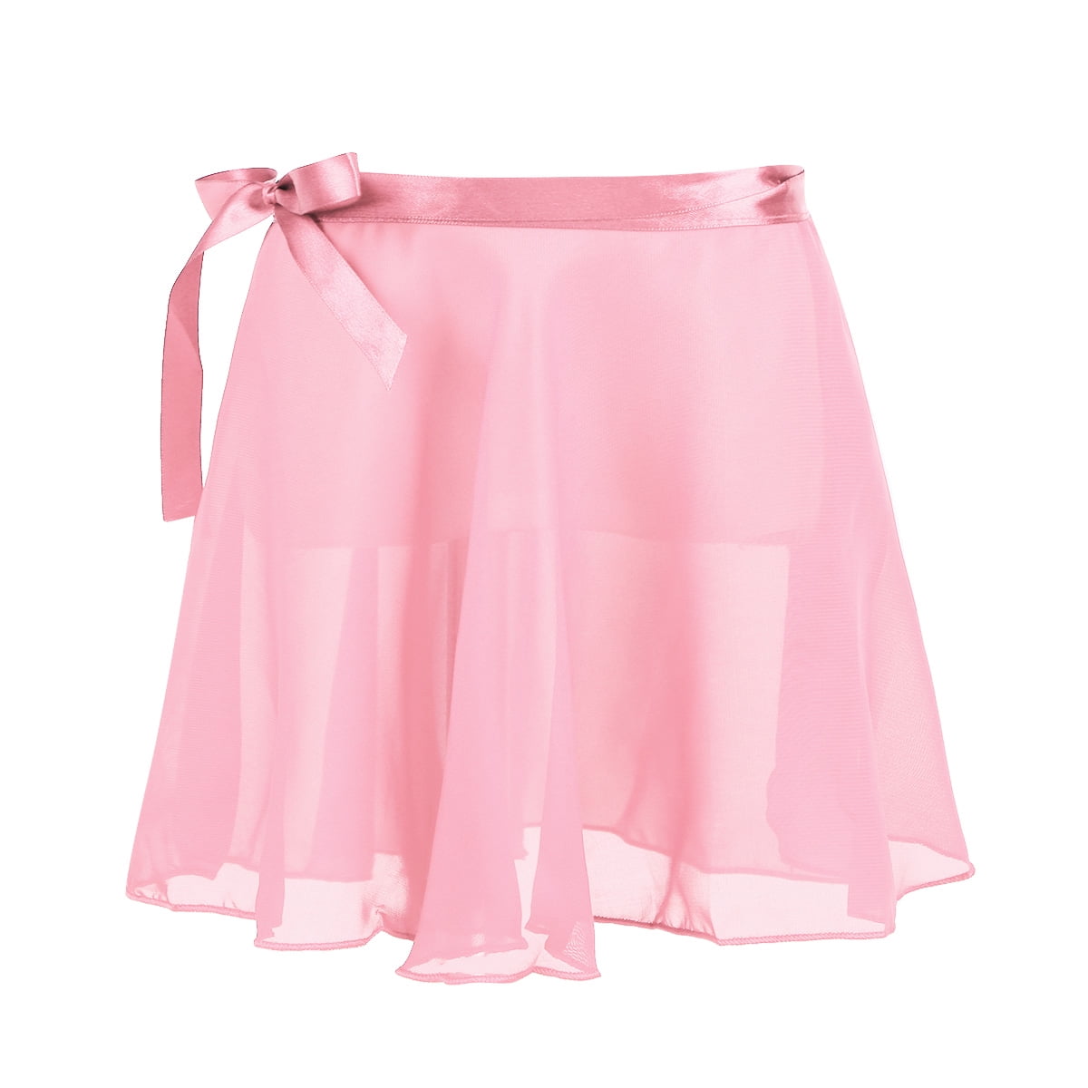 Sywiyi Kids Girls Ballet Dance Wrap Skirt Chiffon Pull-On Wrap with ...