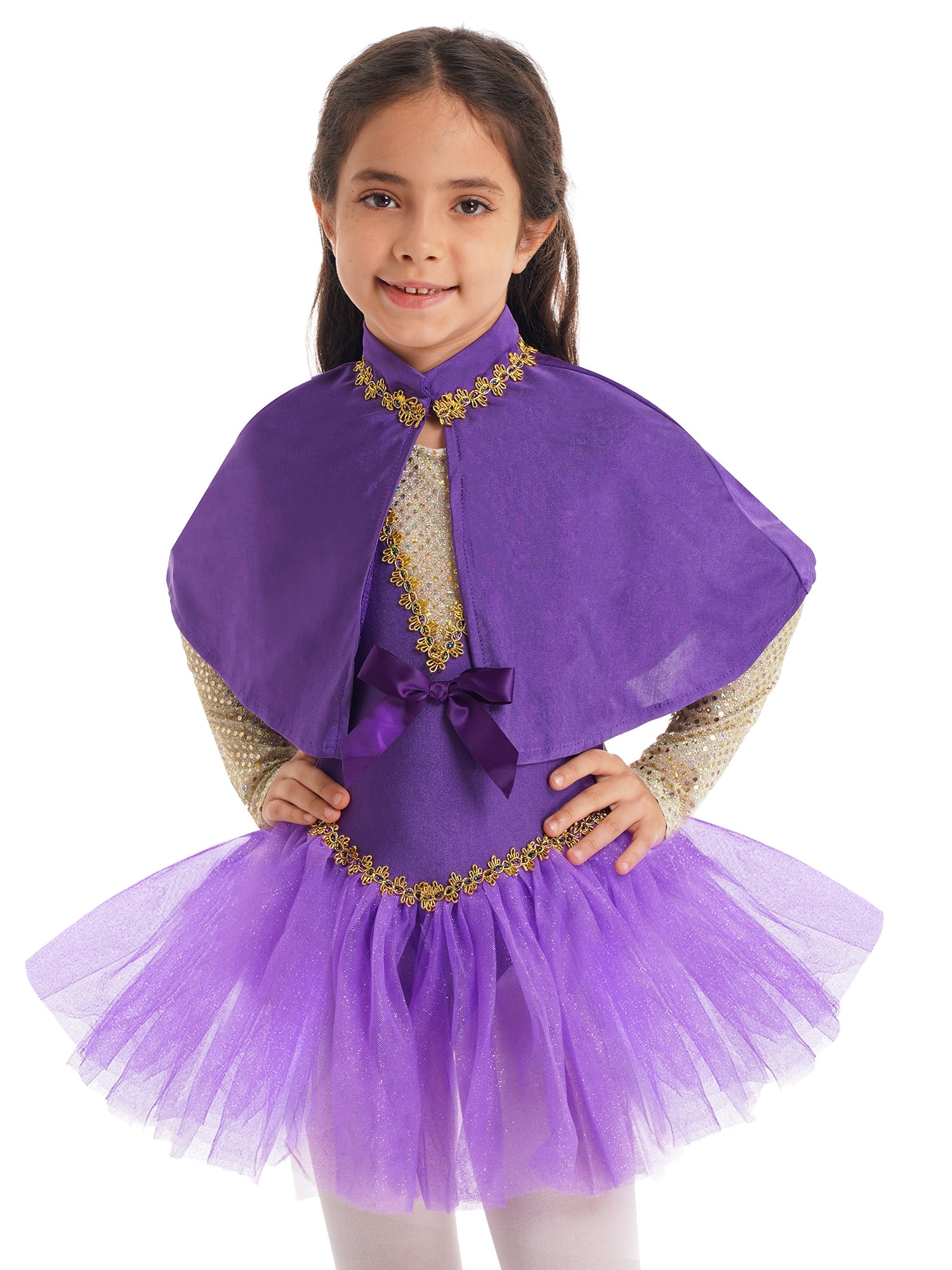 Sywiyi Kids Girls Circus Trapeze Show Costume Sparkle Tutu Dance Dress ...