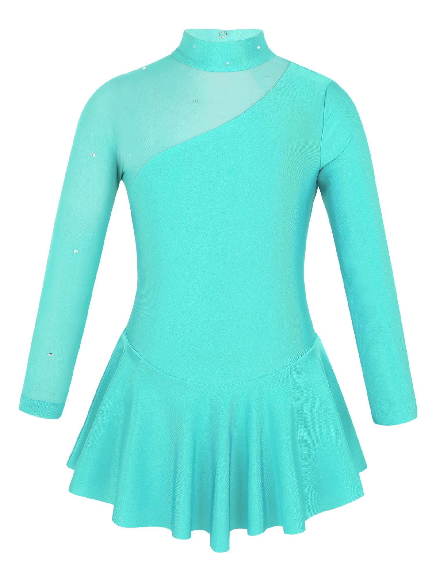 Sywiyi Kids Girls Figure Ice Skating Dress Long Sleeves Ballet Dance ...