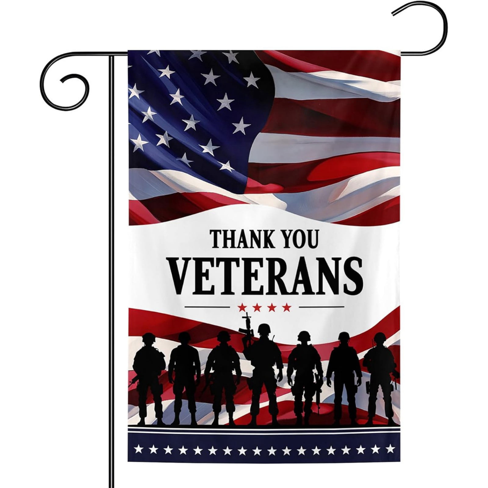 Syznb Patriotic Thank You Veterans Garden Flag, 12x18 inch Double Sided ...