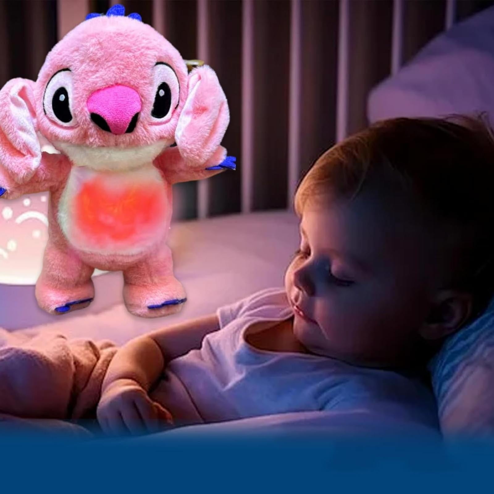 Syznb Stitch Stuffed Animal - Baby Sound Machine Soothe Breathing Otter ...