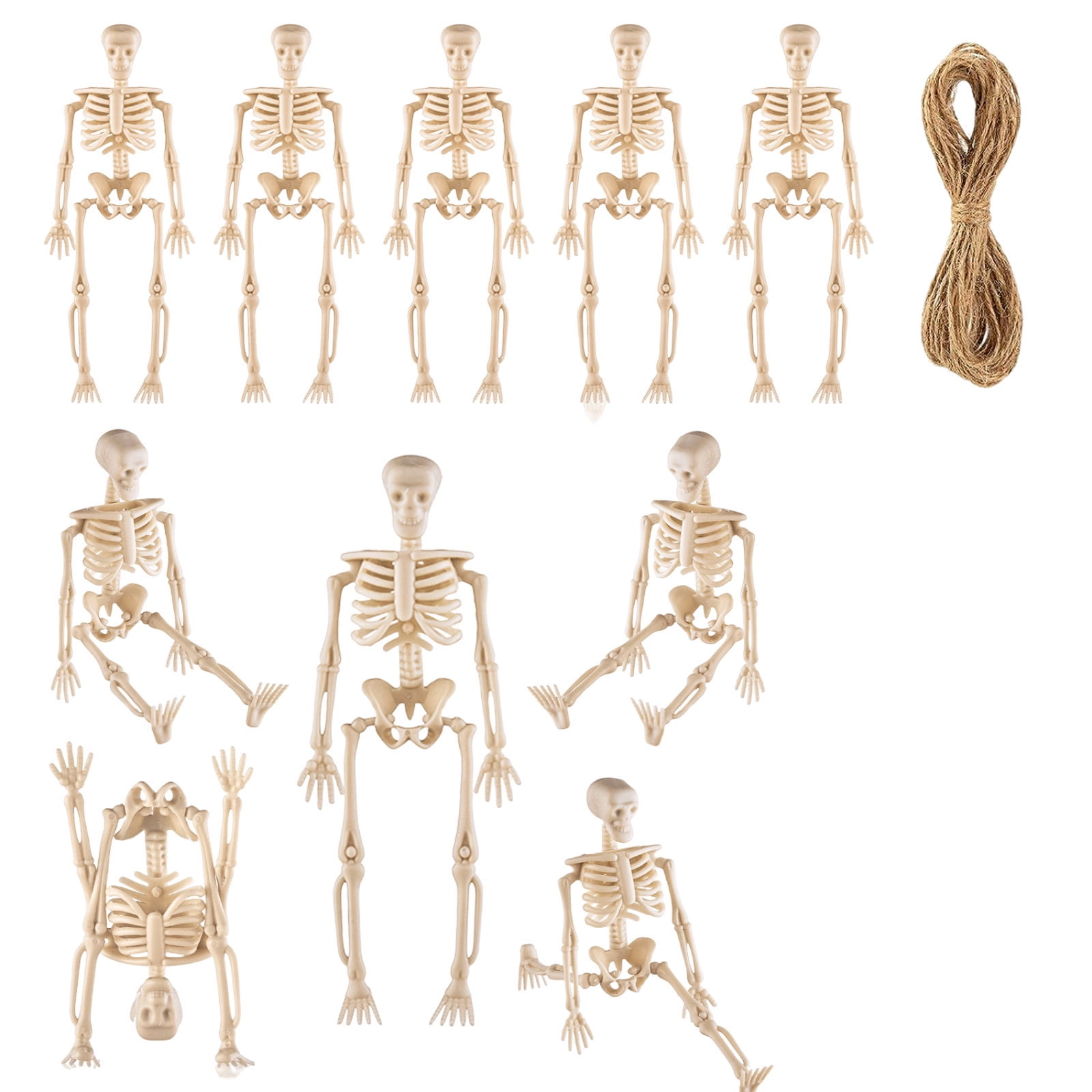 Syznb10-Piece Halloween Skeleton Hanging Decor Set - Spooky Bone ...