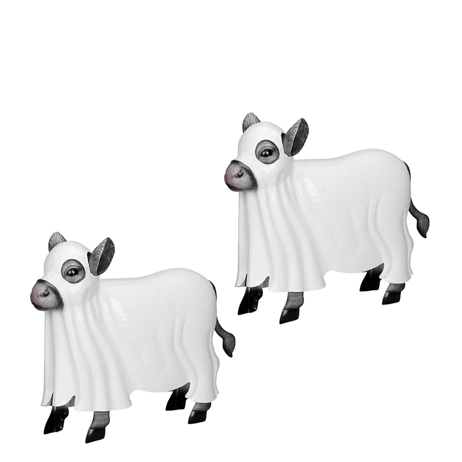 SyznbSpooky Ghost Cow Statue 10.6 inches, Mental Ghost Cow Statue ...