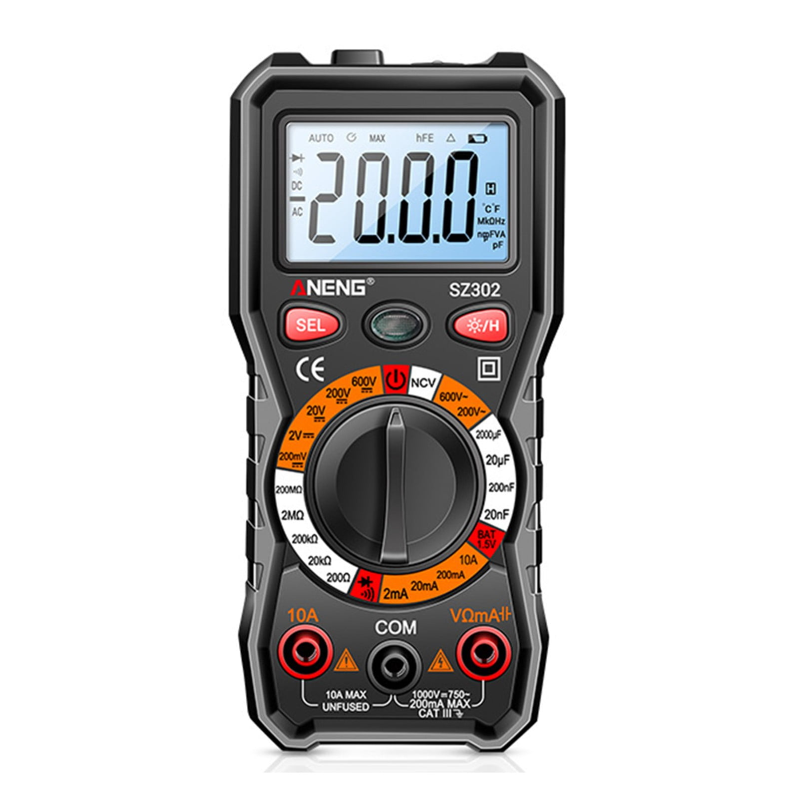 Sz302 Professional Digital Multimeter Auto Voltmeter Ncv Tester With ...