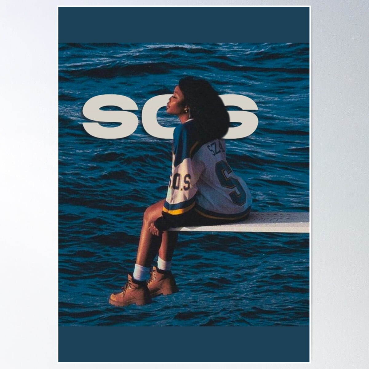 Sza- Sos Album Cover Design Poster Wall Art, Modern Wall Decor For ...