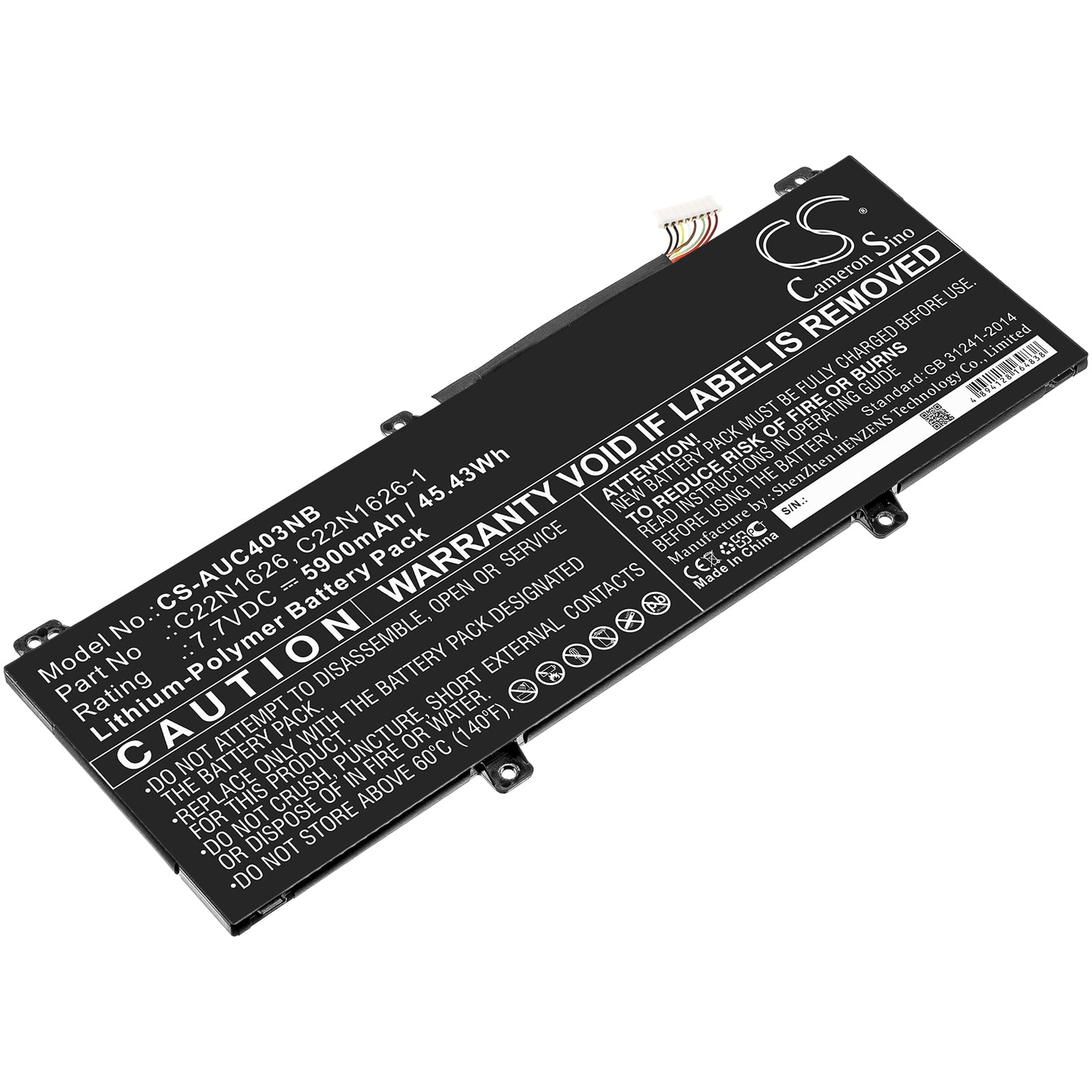 Szdcoo 0B200-02440100, 0B200-03320000, C22N1626, C22N1626-1, 5900mAh ...