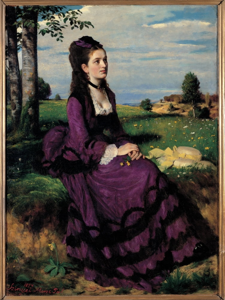 Szinyei Merse Pal Portrait Of A Woman In Lilac 1874 19Th Century Oil On ...