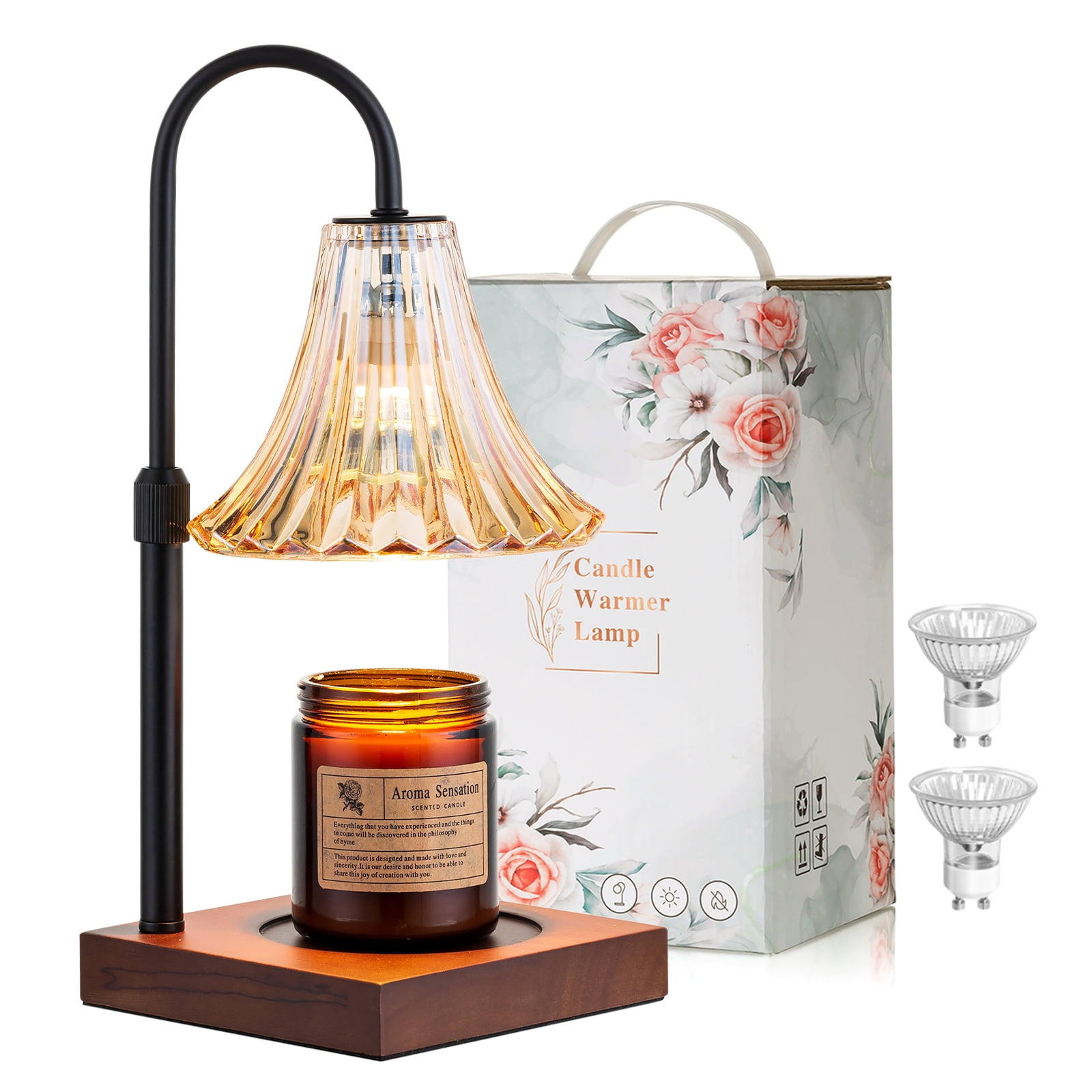 Sziqiqi Candle Warmer Lamp with Timer Candle Lamps with 2 Bulbs Gift ...