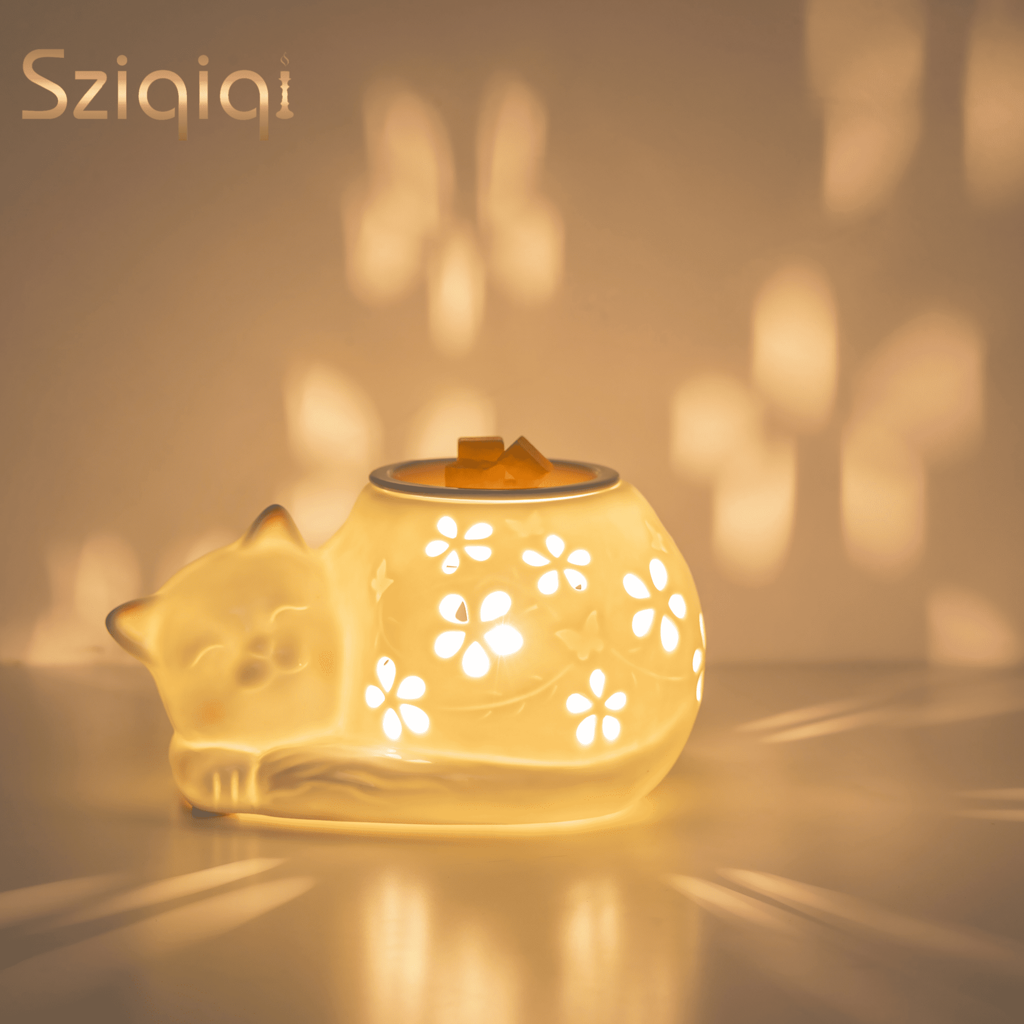 Sziqiqi Cat Wax Warmer for Home: Cute Electric Wax Melt Burner with 2 ...