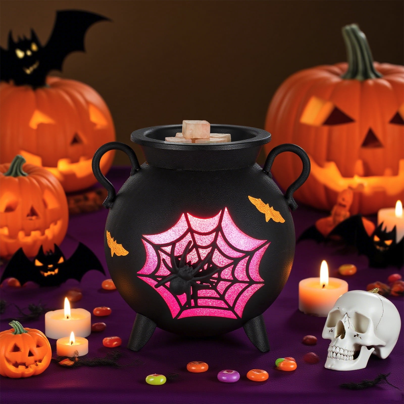 Sziqiqi Gothic Cauldron Wax Warmer: Halloween Electric Wax Melter with ...