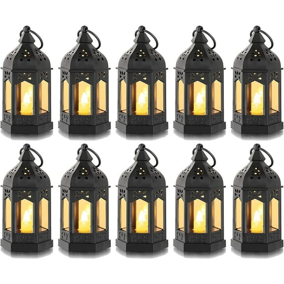 FUYPSE 2026 New Arrivals 2pcs Mini Lanterns with Flickering LED Candle ...