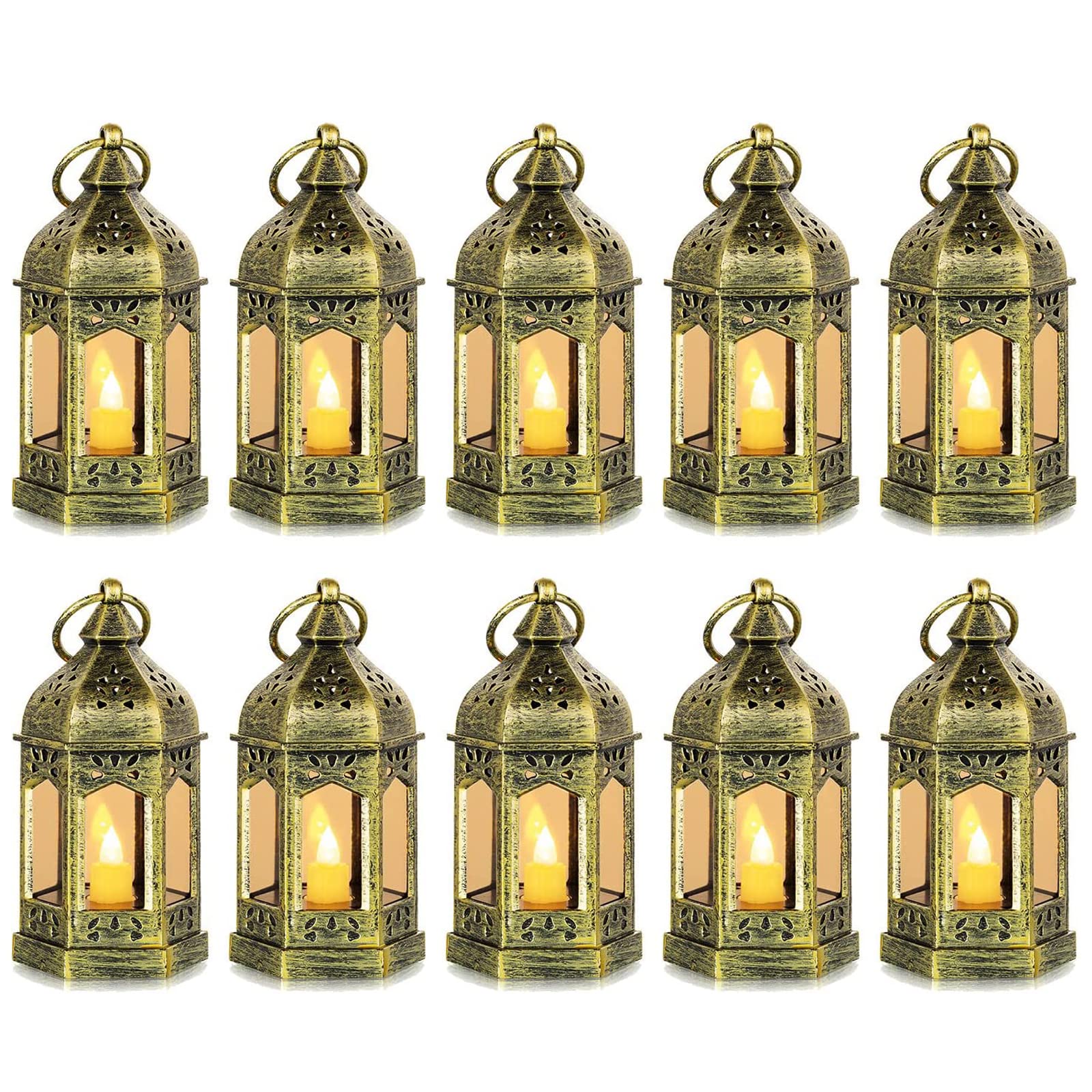 Sziqiqi Mini Lanterns Decorative for Centerpiece: 10pcs Hanging Small ...