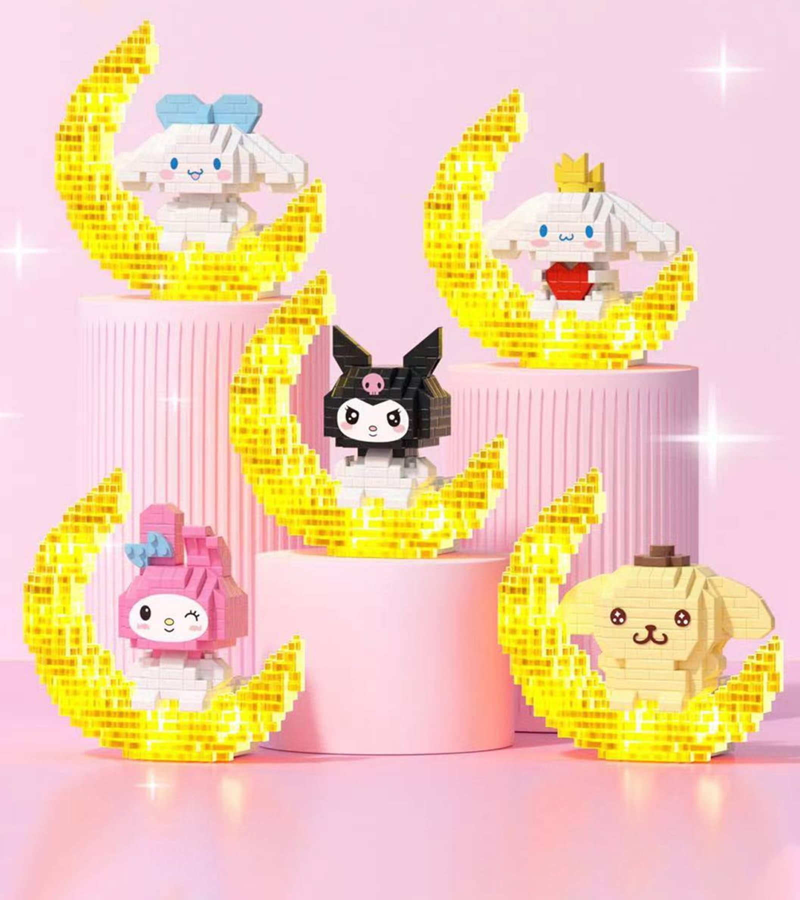 Szxc Kawaii Anime Micro Building Blocks Set, 3D Mini Cute Anime Figures ...