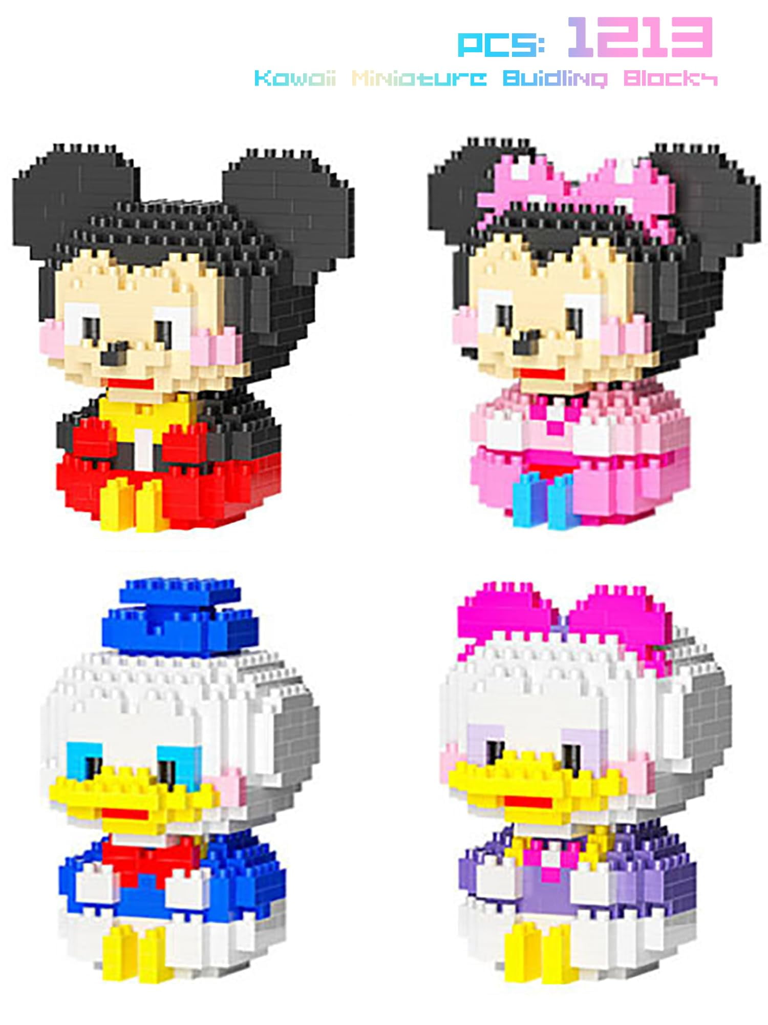 Szxc Kawaii Micro Building Blocks Set,Cute Anime Mini Building Bricks ...