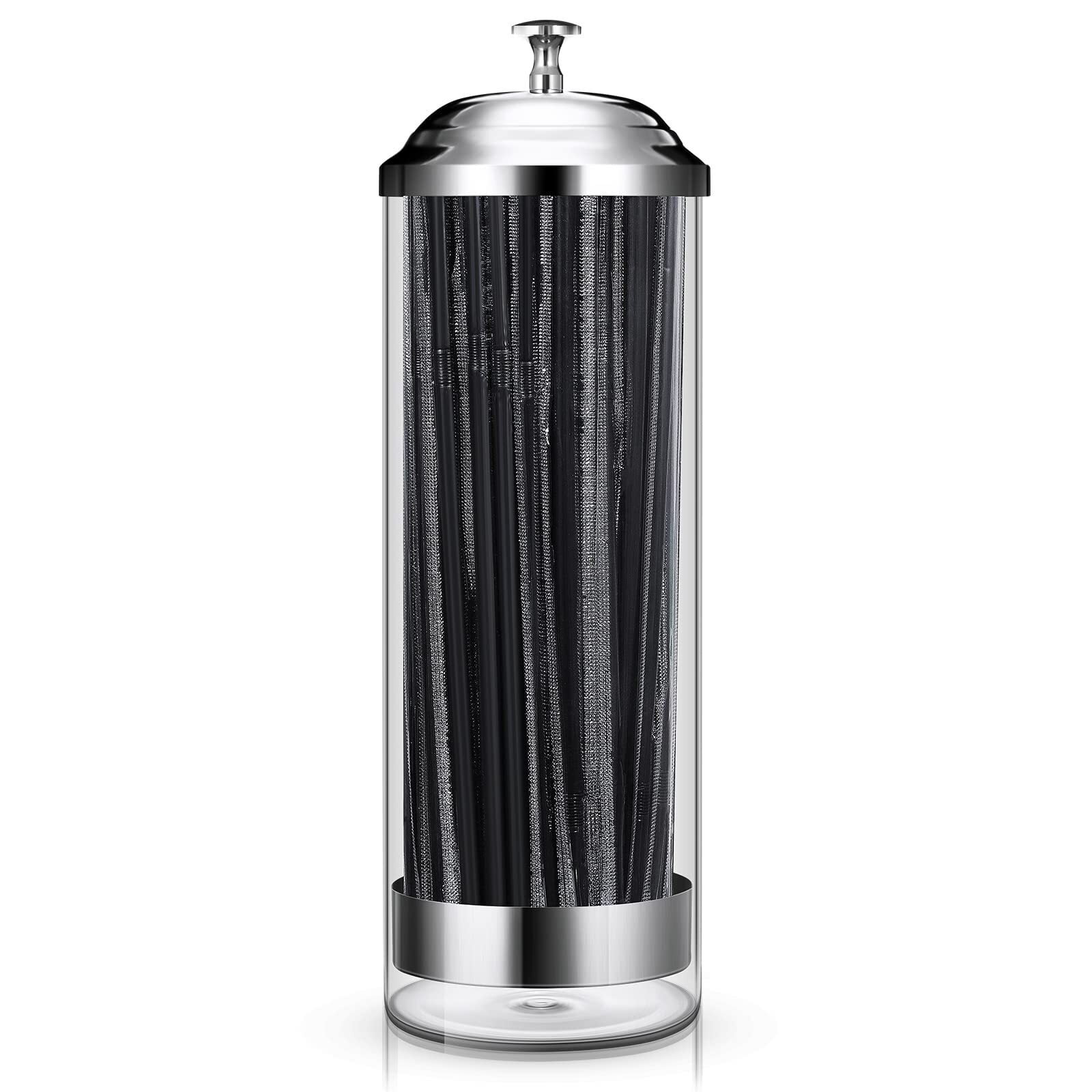 T. 10.6 Inch Plastic Straw Dispenser and 100 Pcs Drinking Straw ...