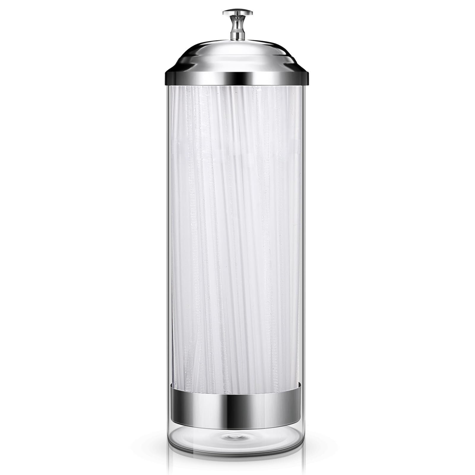 T. 10.6 Inch Plastic Straw Dispenser and 100 Pcs Drinking Straw ...