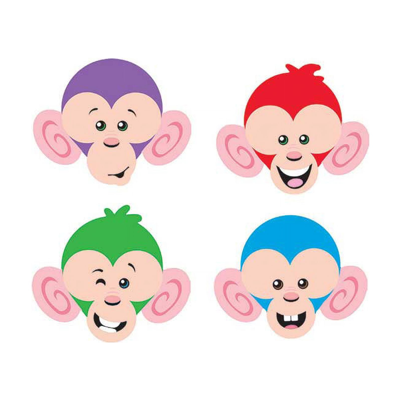 T-10877 - Monkey Mischief Friendly Faces Mini Accents Variety Pack by ...