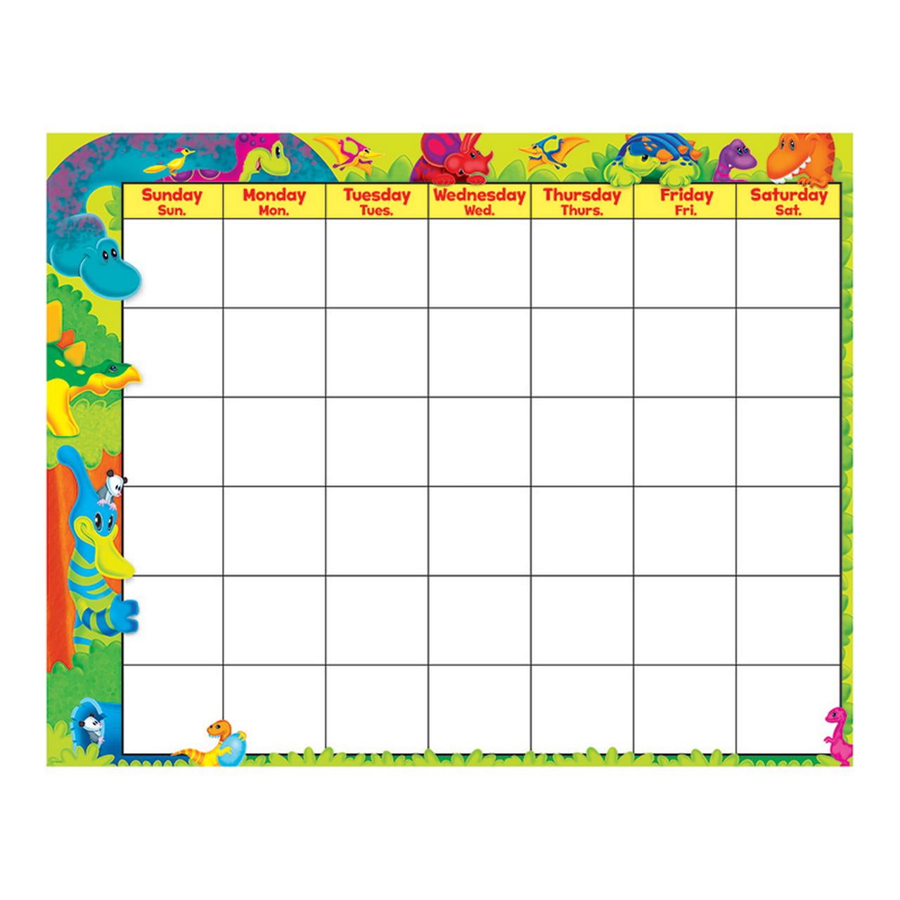 T-27020 - Dino-Mite Palsâ„¢ Wipe-OffÂ® Calendar â€“ Monthly by Trend ...