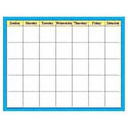 T-27802B - Blue Check Wipe Off Calendar Monthly by Trend Enterprises ...
